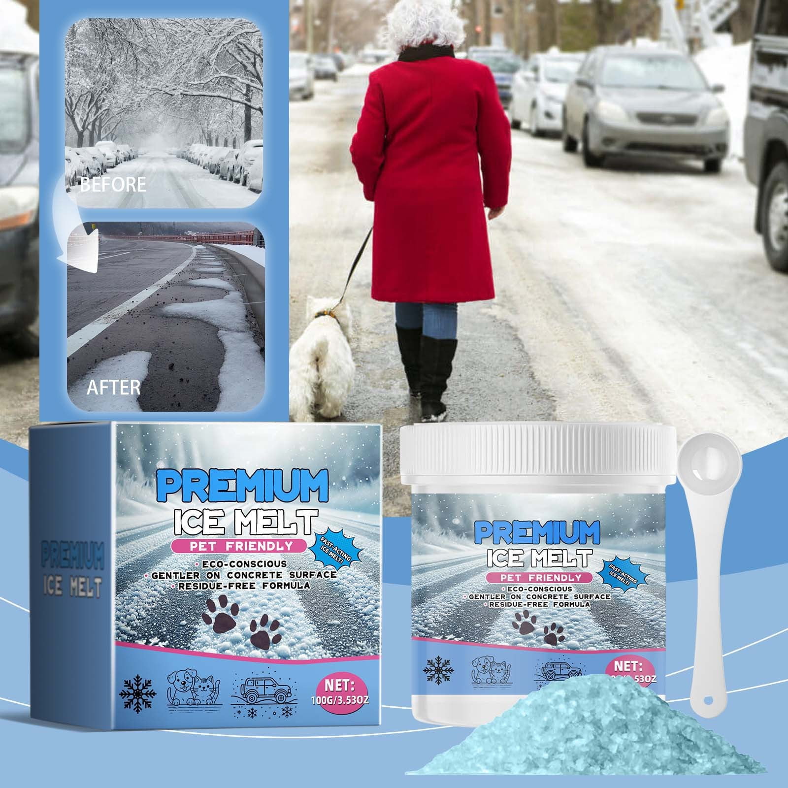 Pet Safe Ice Melt, Yrmaups Pet Safe Ice Melt, Environmentally Friendly ...