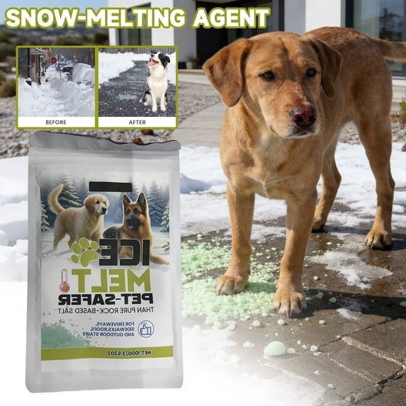 Pet-Safe Ice Melt for Driveways & Sidewalks, 100g Gentle Formula ...
