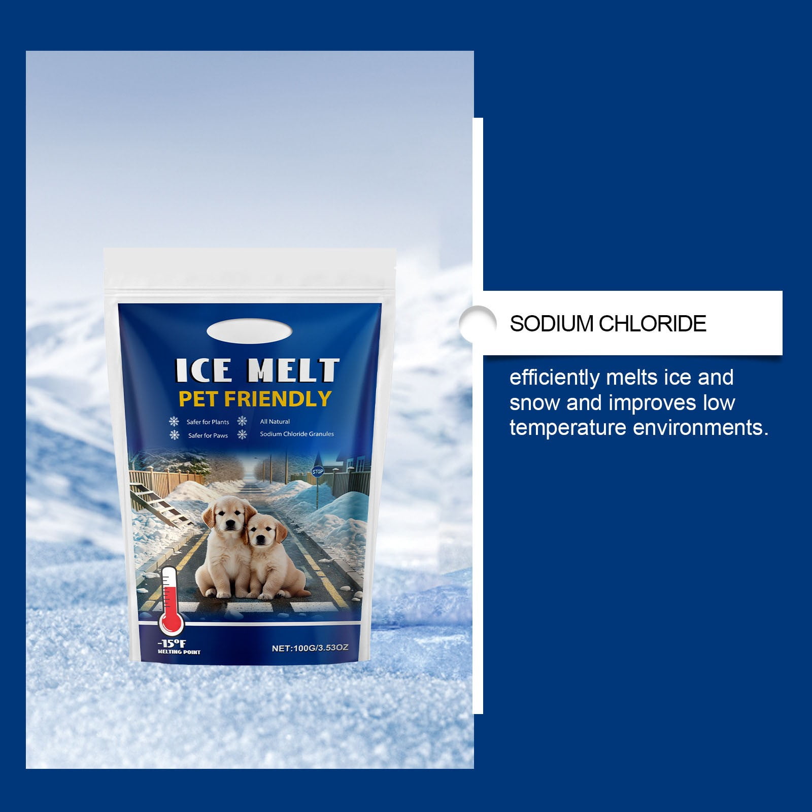 Pet-Safe Ice Melter for Effective Snow Removal – Non-Corrosive, Eco ...