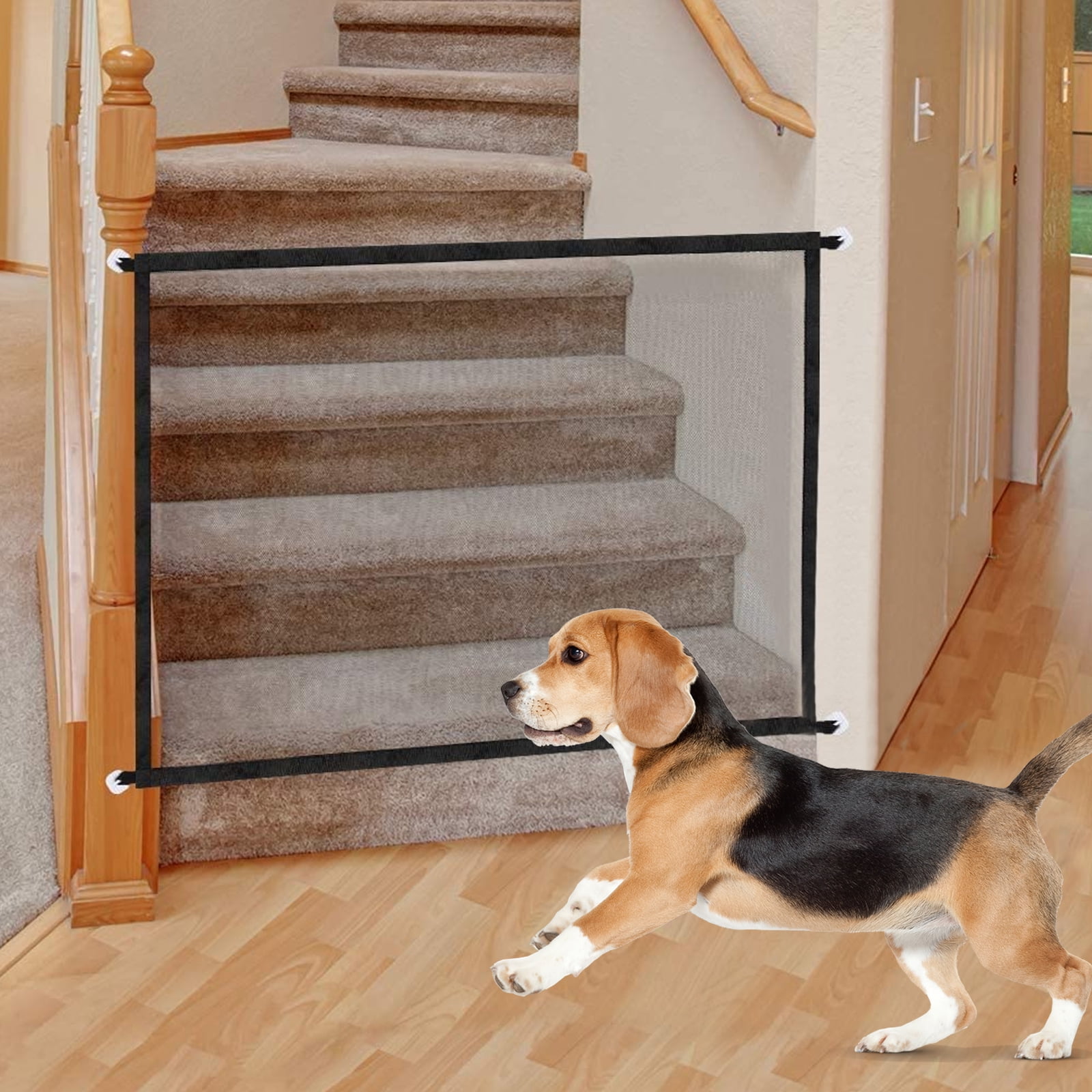 Pet Safety Guard Magic Pet Gate, Baby Mesh Doorway Gate, 43" x 28 ...