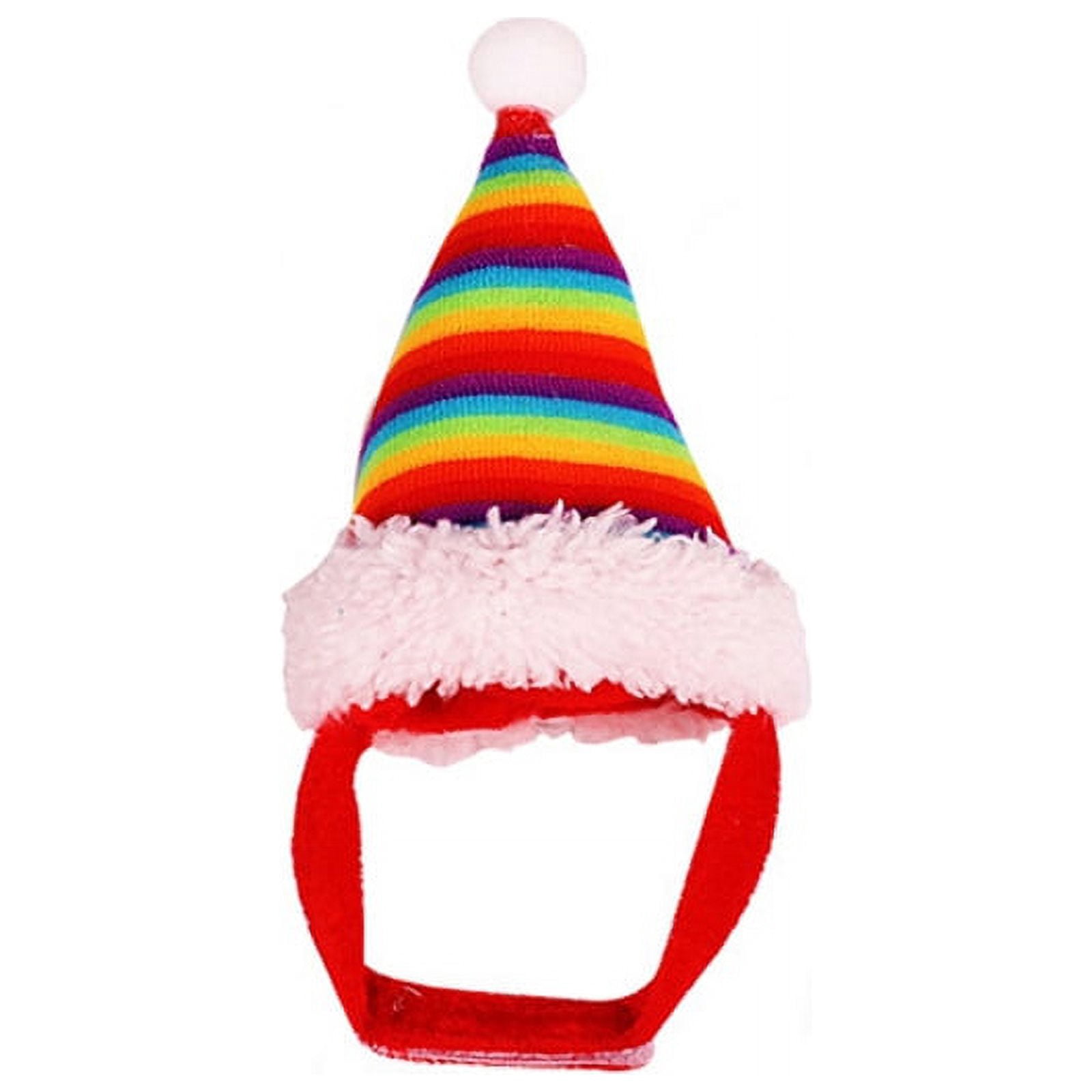 Christmas Hat Pet Santa Cap Adjustable Elastic Band Holiday for Head ...