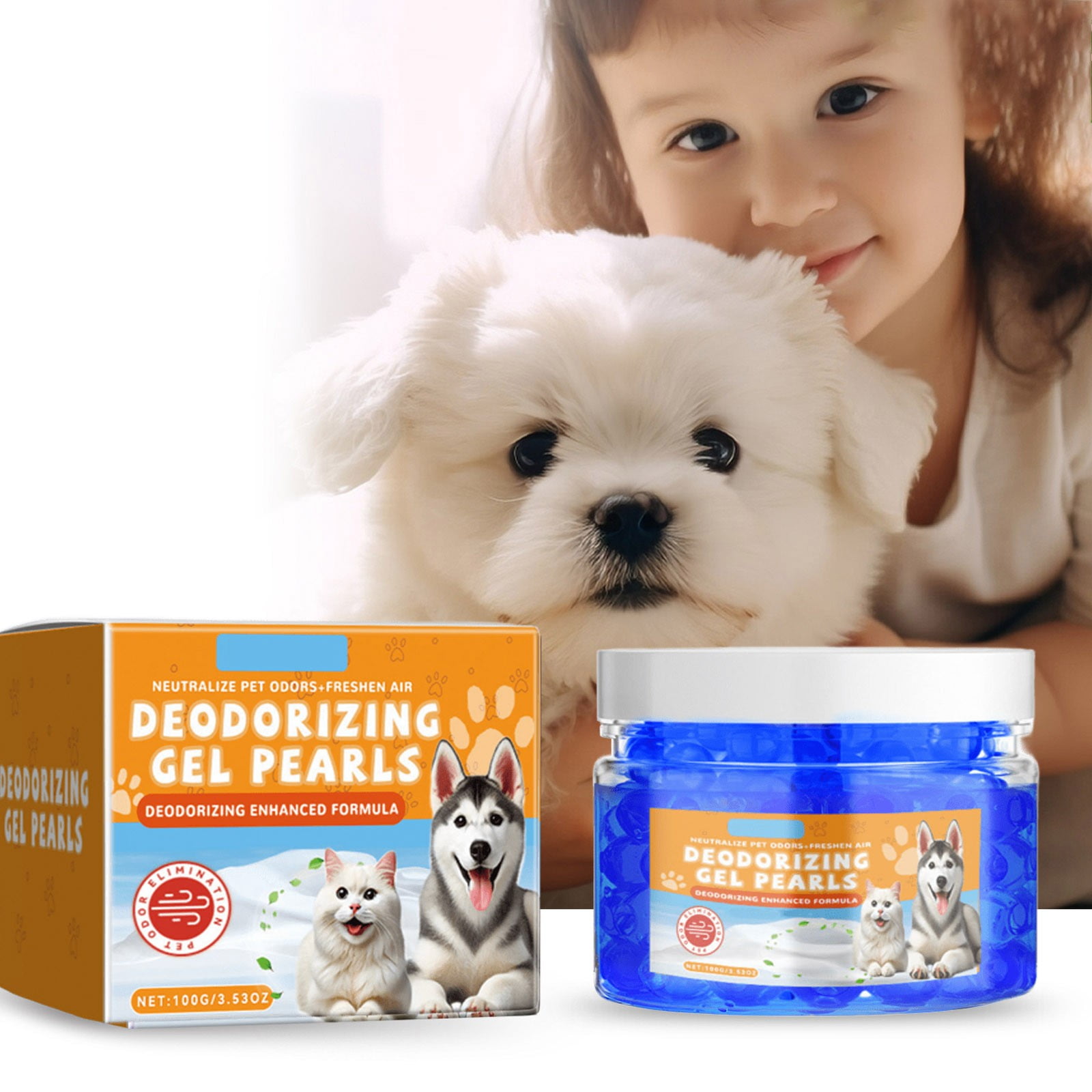 Pet Scents Deodorizing Gel, 100g Pet Odor Neutralizing GelBeads - Long ...