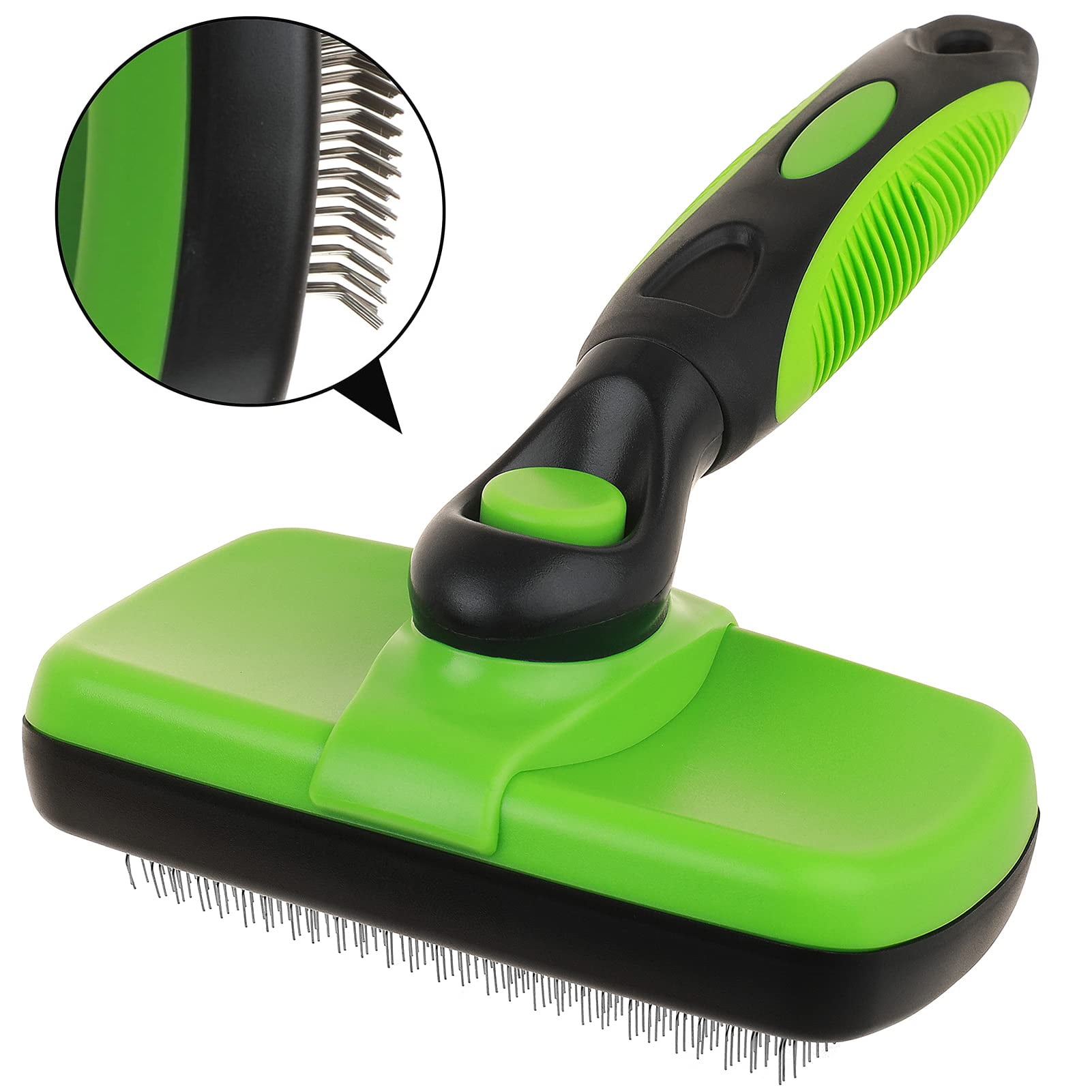 Pet Self Cleaning Slicker Brush, Shedding and Grooming Tool for Pets ...