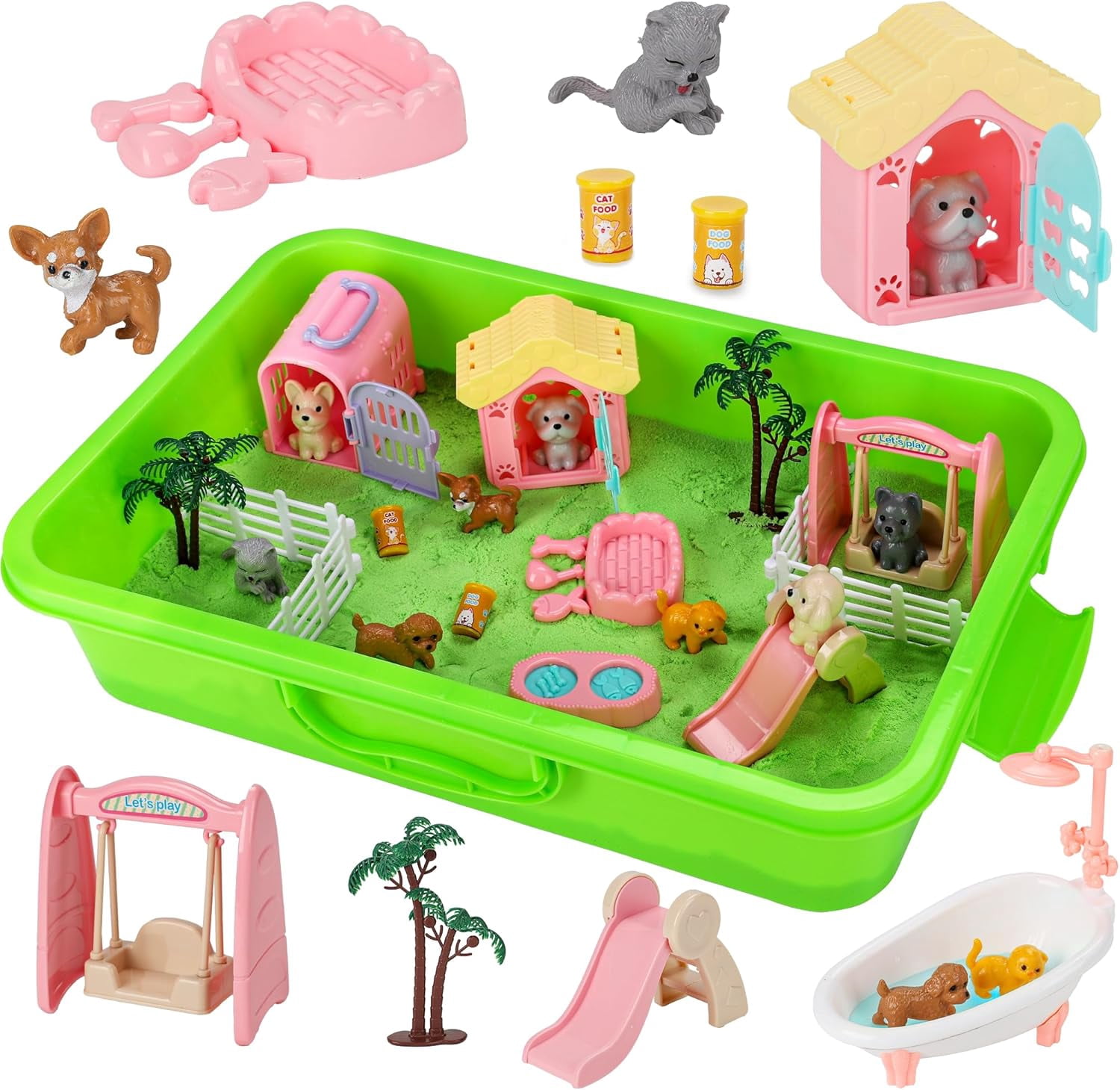 Pet Sensory Bin Kids Sensory Bins for Toddlers 1-3, Kids Sand Art Kit ...
