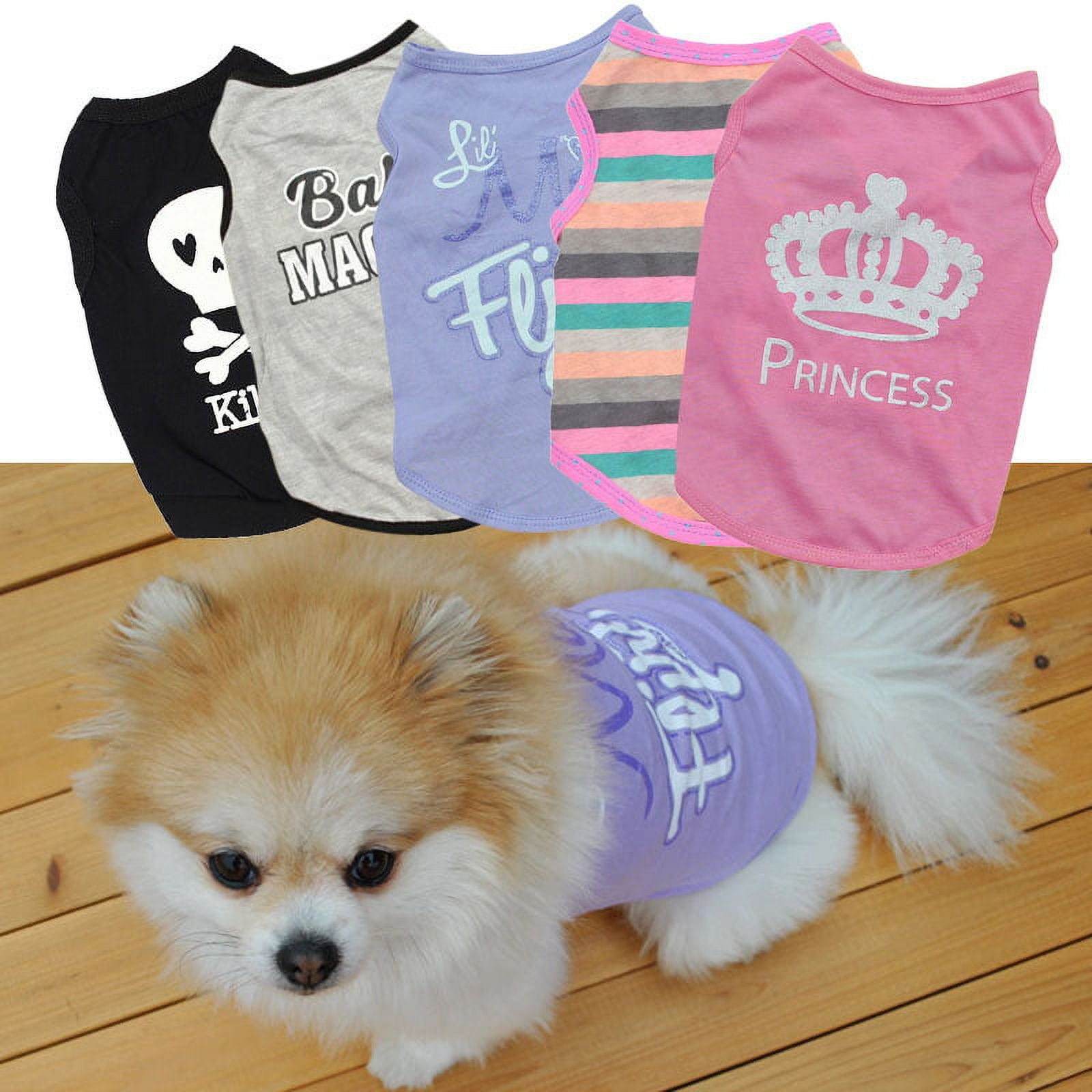 Pet Shirts Dog Printed Cool Summer Custom Vest Cute Puppy Apparels ...