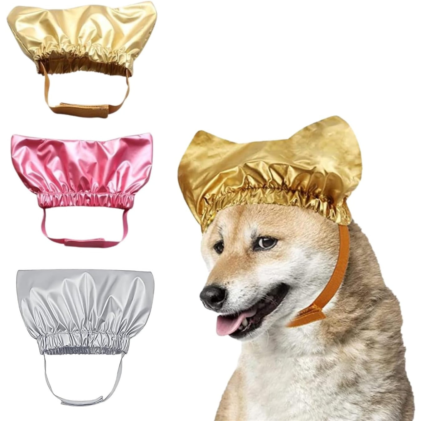 Pet Shower Cap Waterproof Reusable Bath Ear Covers with Adjustable ...