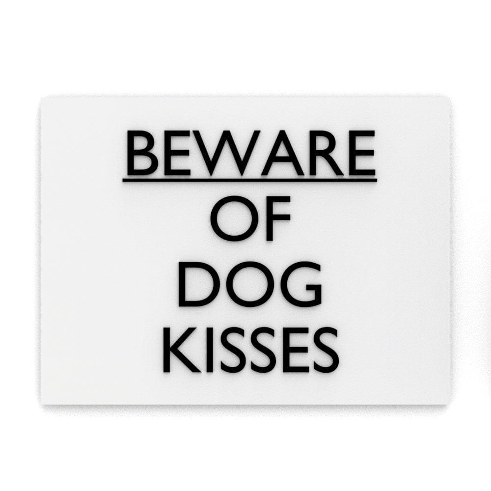 Pet Sign | Beware Of Dog Kisses - Walmart.com