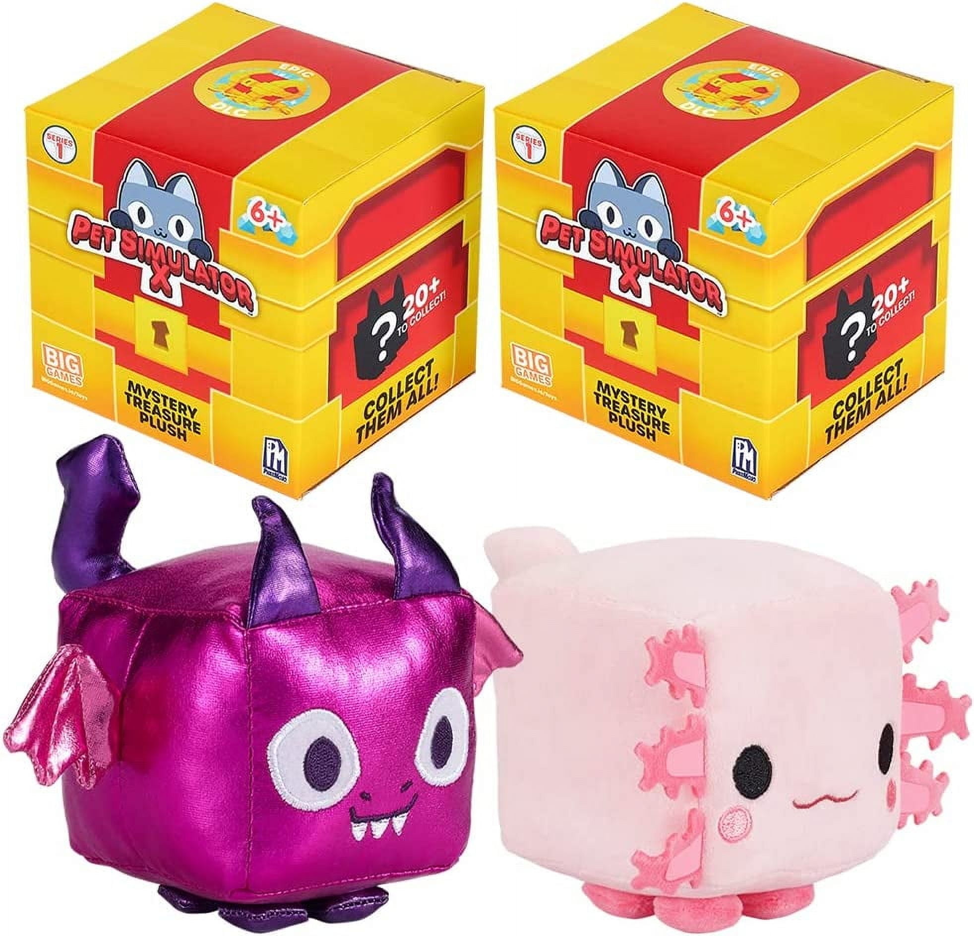 Pet Simulator X - Mystery Pet Treasure Plush 2-Pack (Two 4" Tall ...