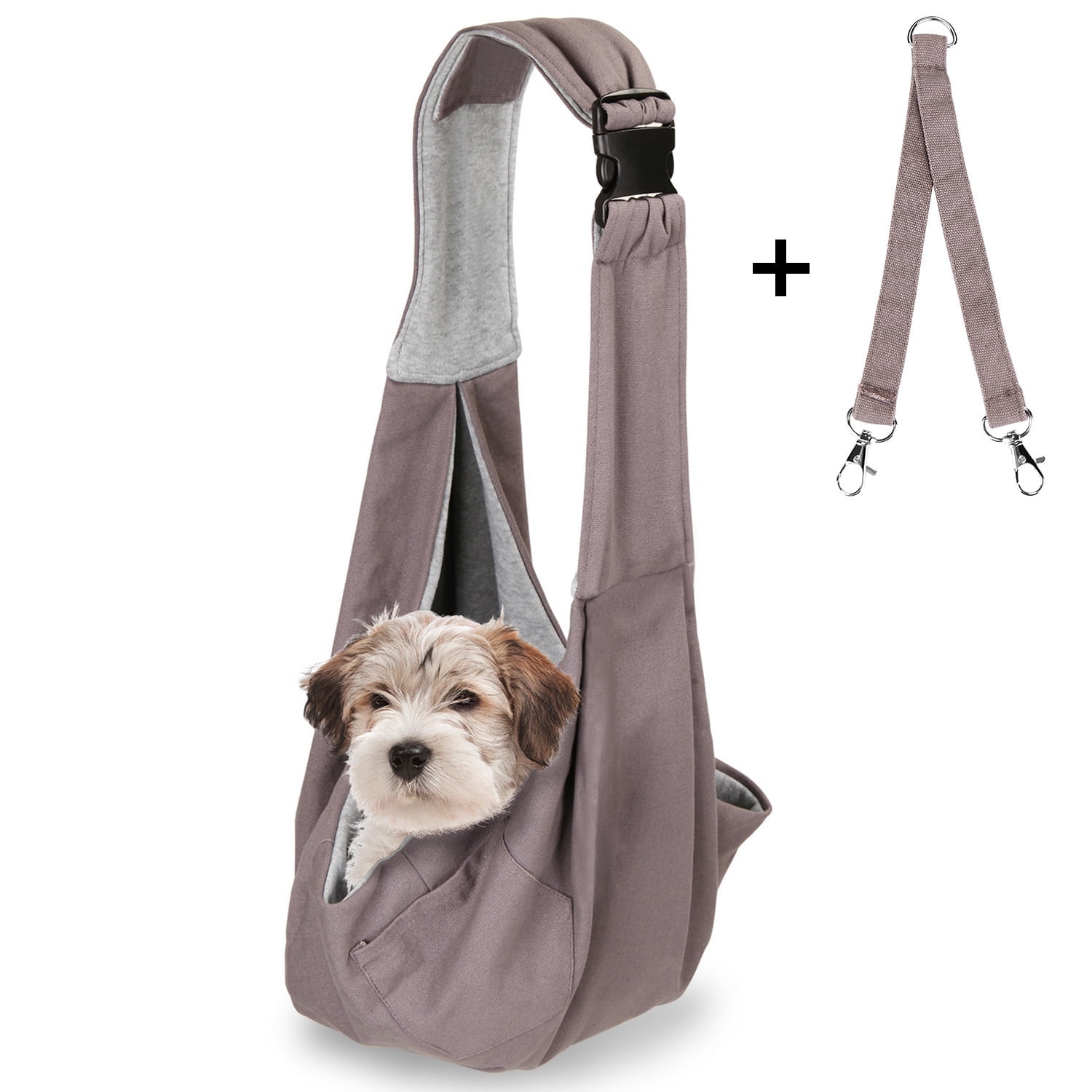 Ownpets Small Pet Sling Carrier Bag, Adjustable Shoulder Strap, Safe ...