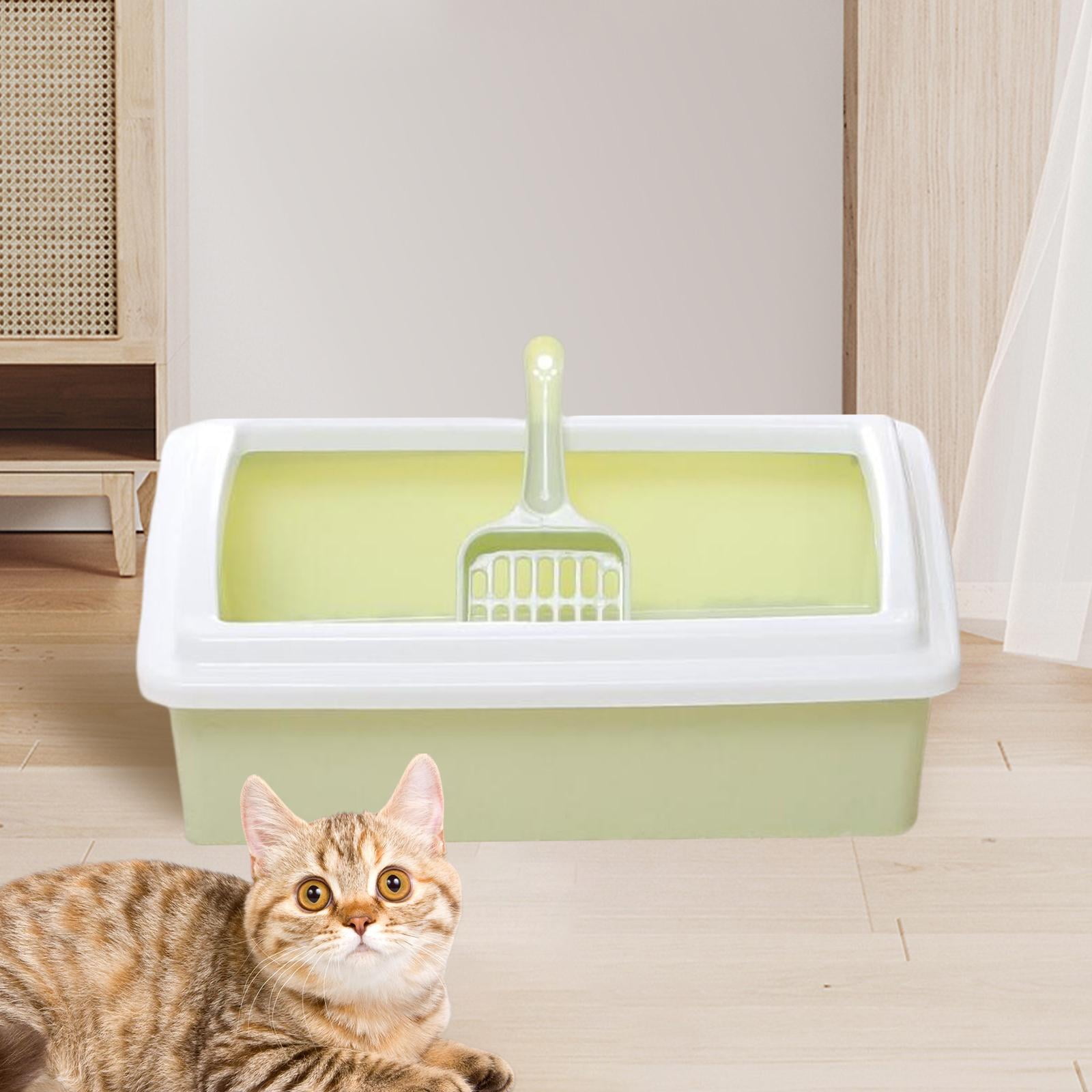Pet Small Cat Litter Box Toilet with Scooper Bunny Rectangle Potty ...