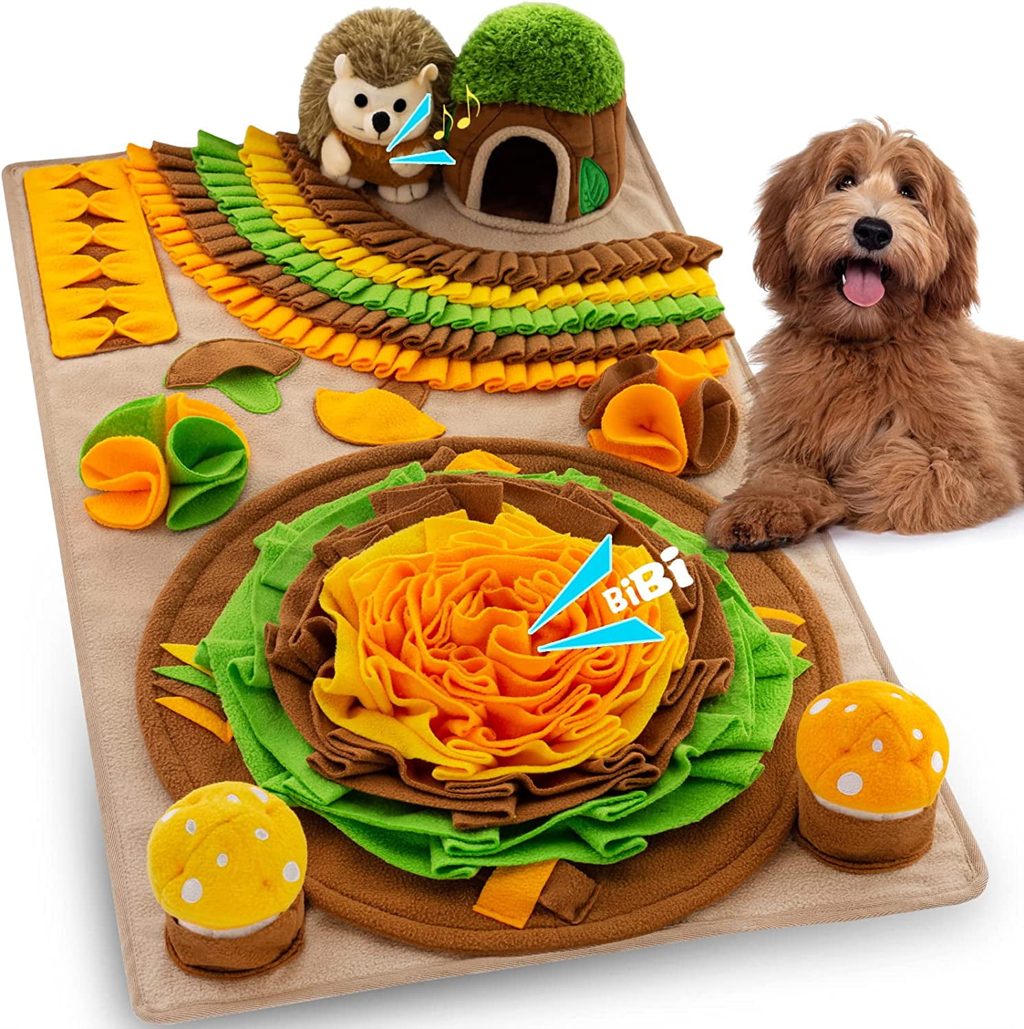 Pet Snuffle Mat for Dogs Hedgehog Puzzle Toy Large Sniffing Mat with ...