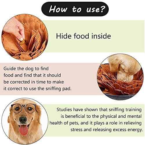 Pet Snuffle Mat for Dogs, Interactive Feed Game for Boredom, Encourages ...