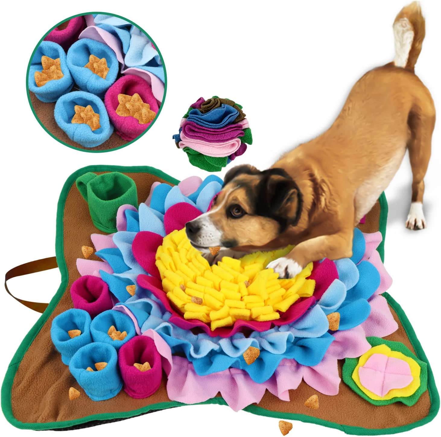 Pet Snuffle Mat for Dogs Sniffle Interactive Treat Game for Boredom ...