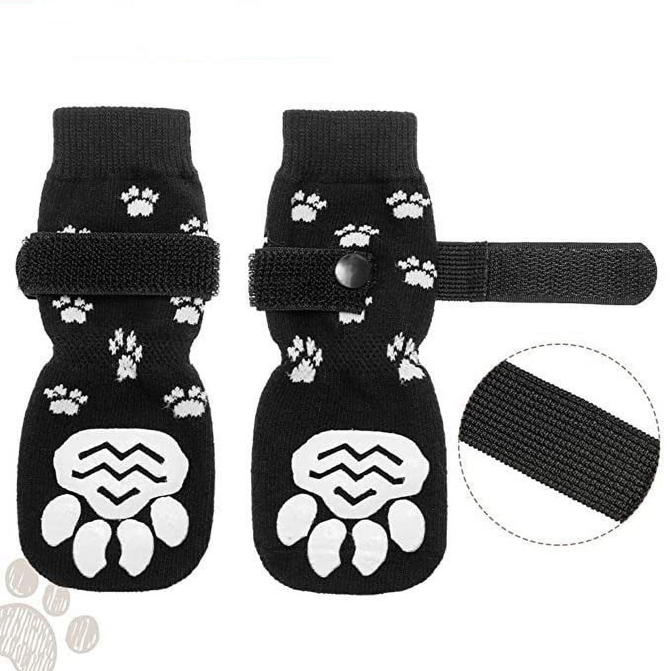 Pet Socks,4Pcs Dog Socks Super Soft Fastener Tape Non-Slip Breathable ...