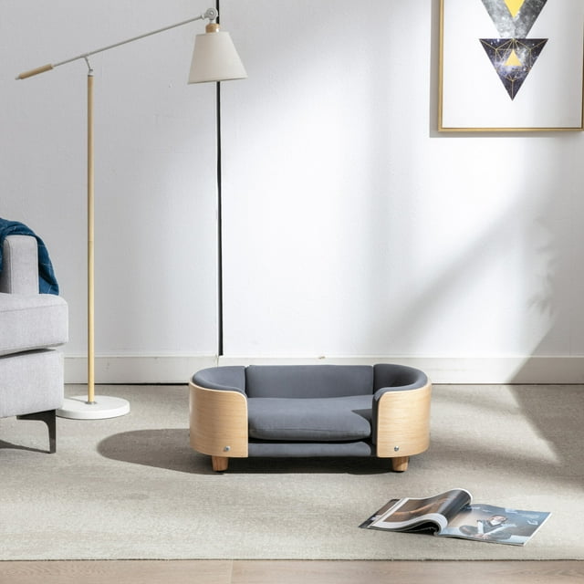 Pet Sofa, Small Size Scandinavian Style Elevated Dog Bed With Solid ...