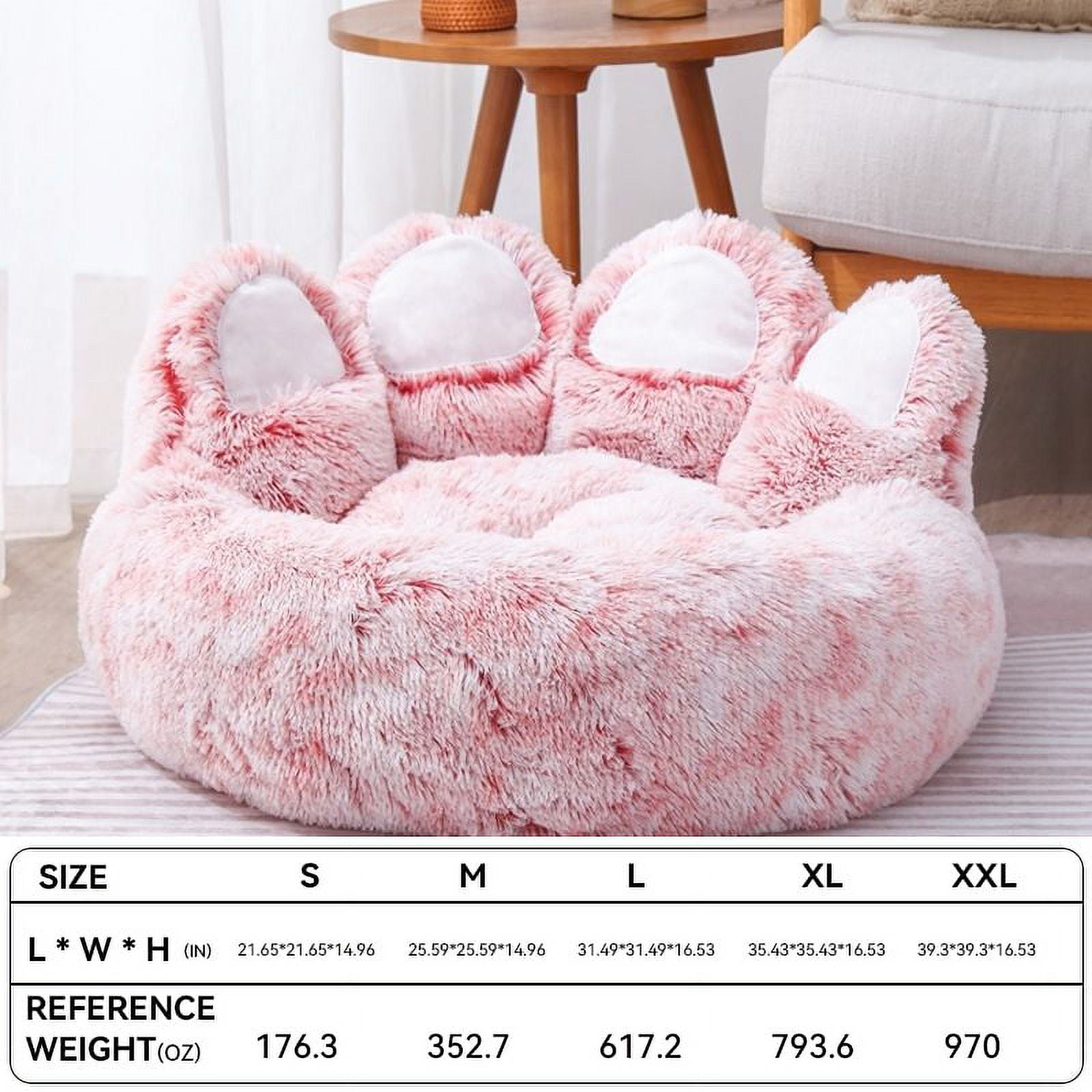 Pet Sofa, Soft Bear Paw Shape Pet Sleeping Bed For Indoor Dogs & Cats ...