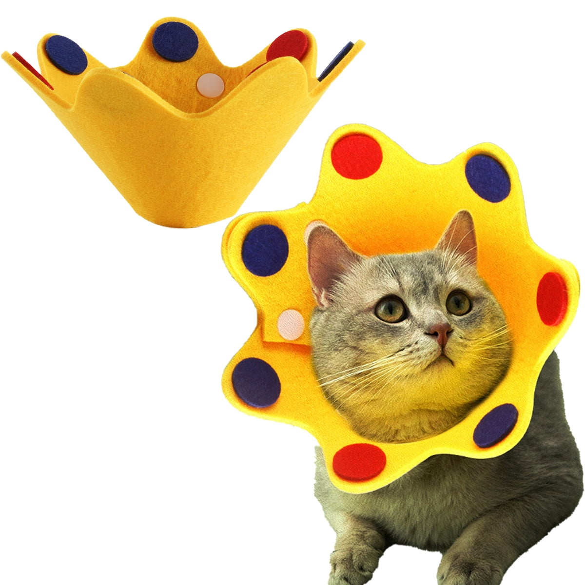 Pet Soft Cat Recovery Collar,Adjustable Dog Cat Cone,Dog Protective ...