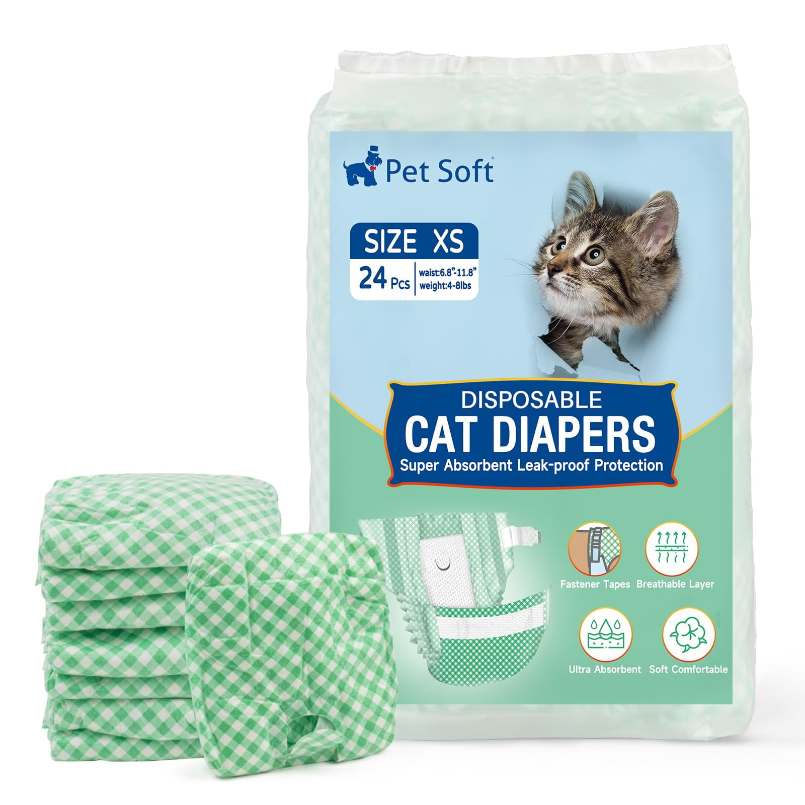Pet Soft Disposable Cat Diapers HYZ01 - Female Dog Diapers for Cats ...