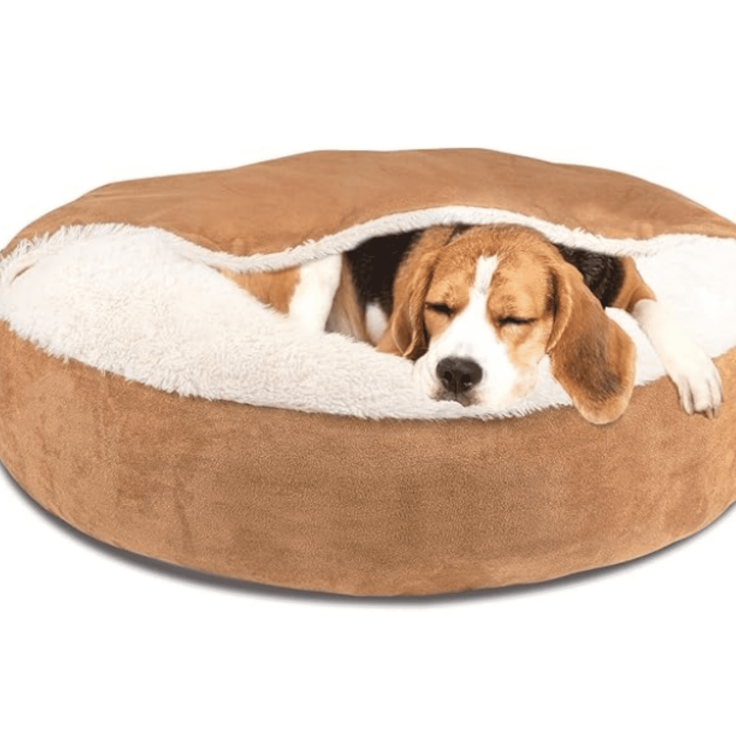 Pet Soft Small Dog Bed Cat Bed with Cover Cave - Round Calming Dog Beds ...