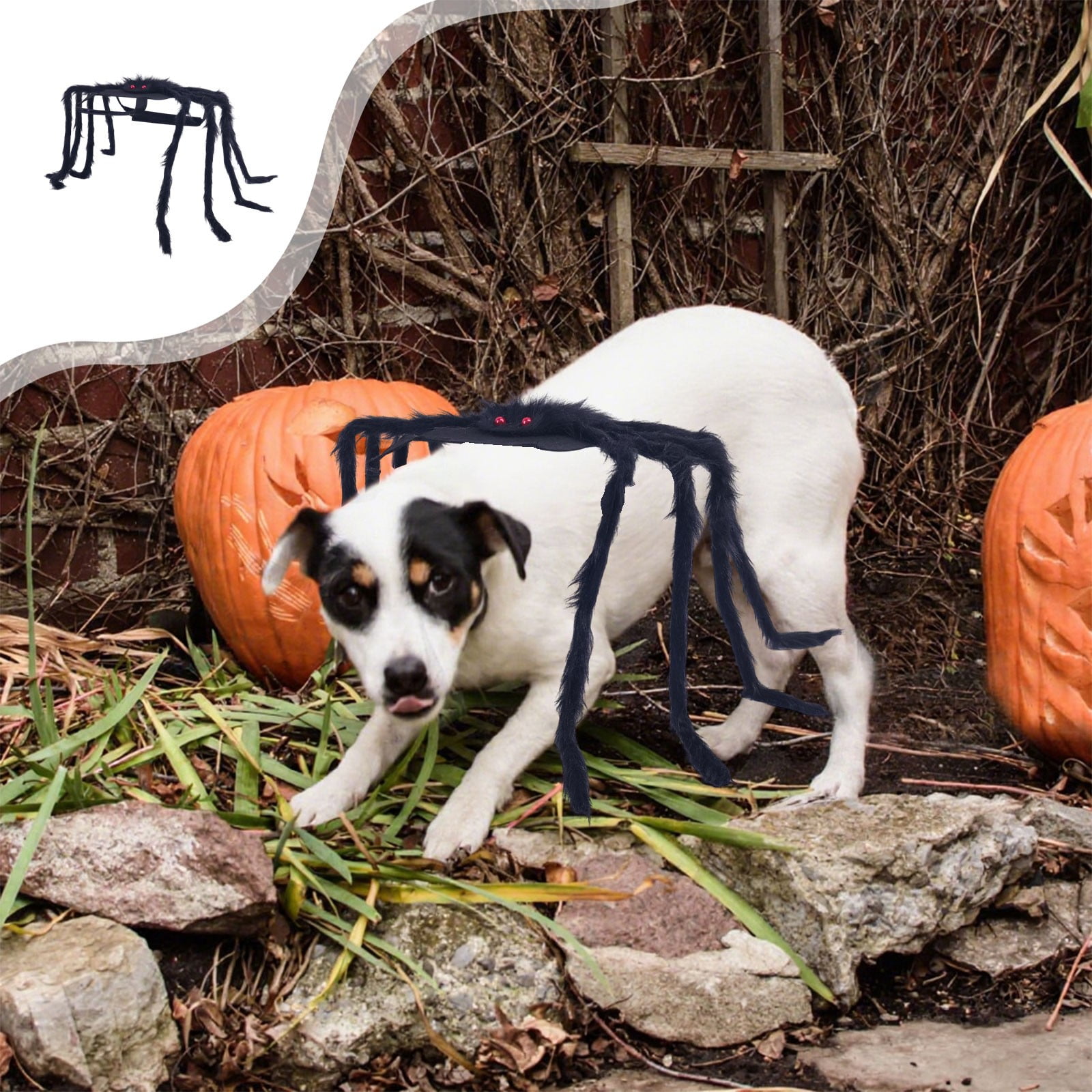 Pet Spider Costume ,Halloween Dogs Cats Costume Furry Giant Simulation Spider Pets Cosplay Dress ...