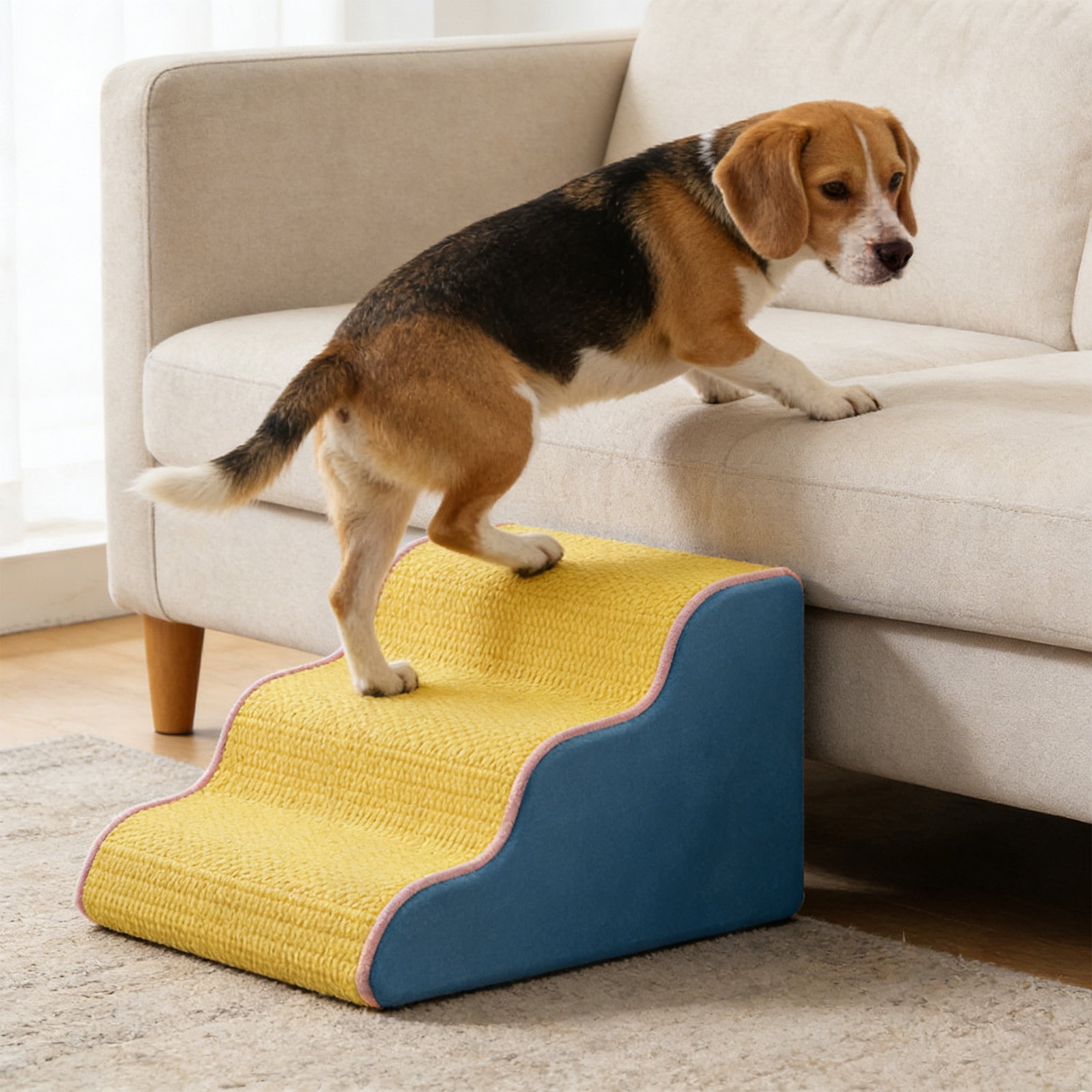 Pet Stairs, Dog Ramp for Bed Couch Sofa, Non Slide Foam Steps ...