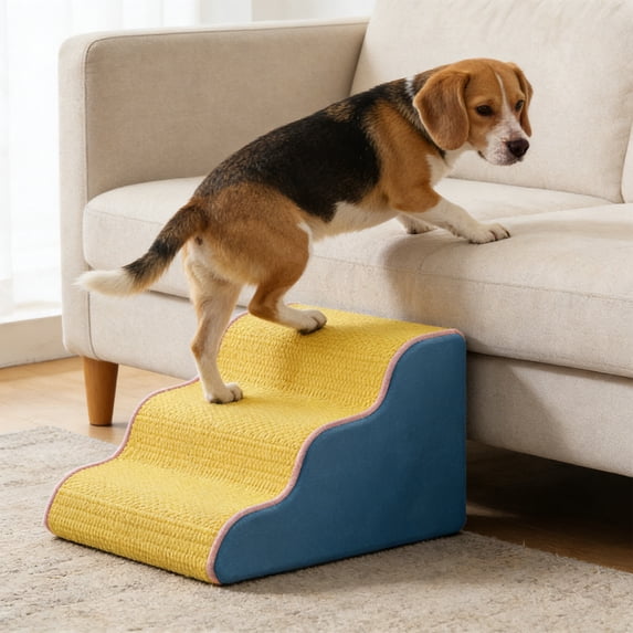 Pet Stairs, Dog Ramp for Bed Couch Sofa, Non Slide Foam Steps ...