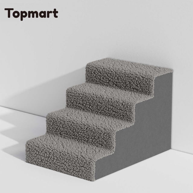 Pet Stairs for Dogs,Widen Plastic 4 Step Dog Steps for High Beds,16.1 ...