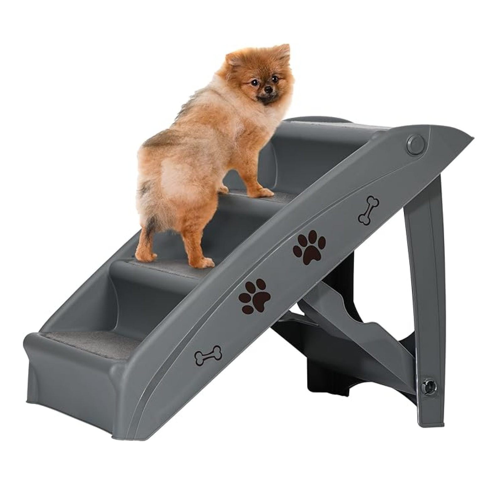 Pet Stairs for Small Dogs and Cats 4-Step Portable Folding Dog Steps ...