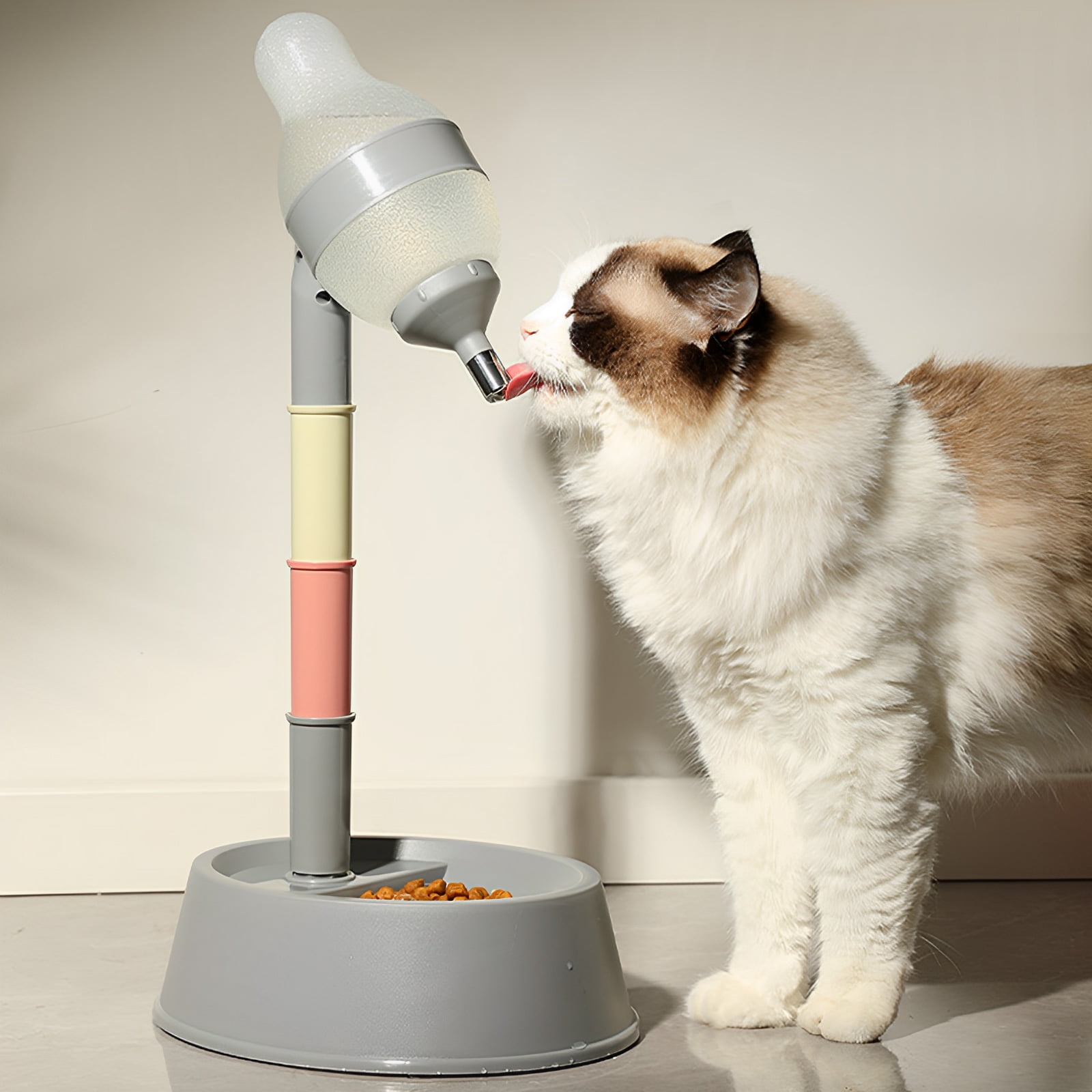 Pet Standing Water Dispenser Cat Dog Standing Bowl with Detachable Pole ...