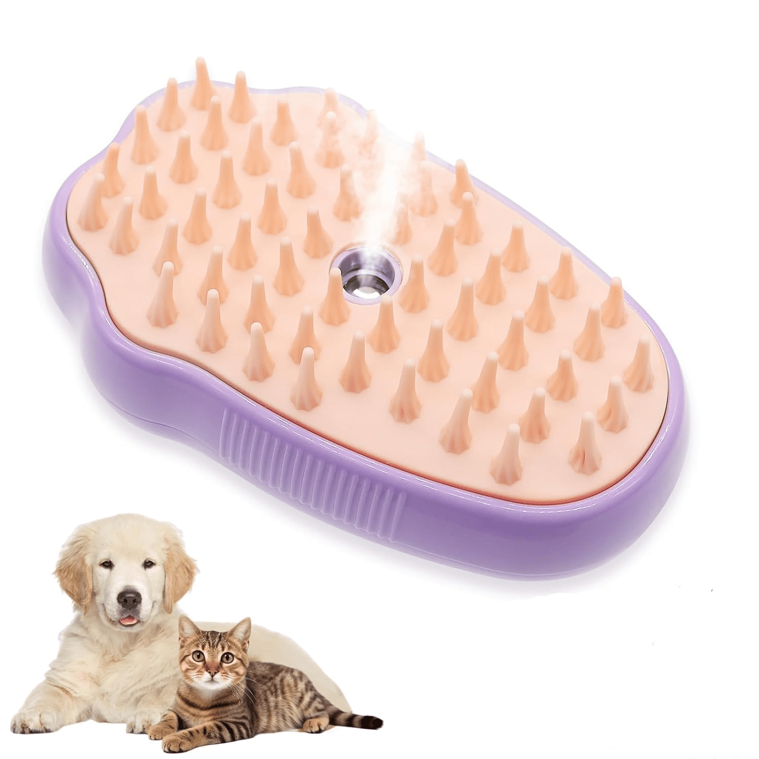 Pet Steam Brush - 3 In 1 Steamy Cat Brush, Rechargeable Steamy Pet ...
