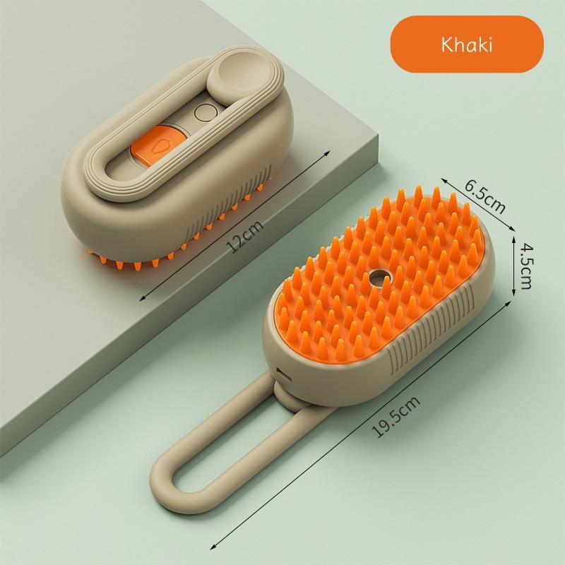 Pet Steam Brush Pet Steamy Mist Steam Pet Brush for Pet Hair 3-IN-1 ...