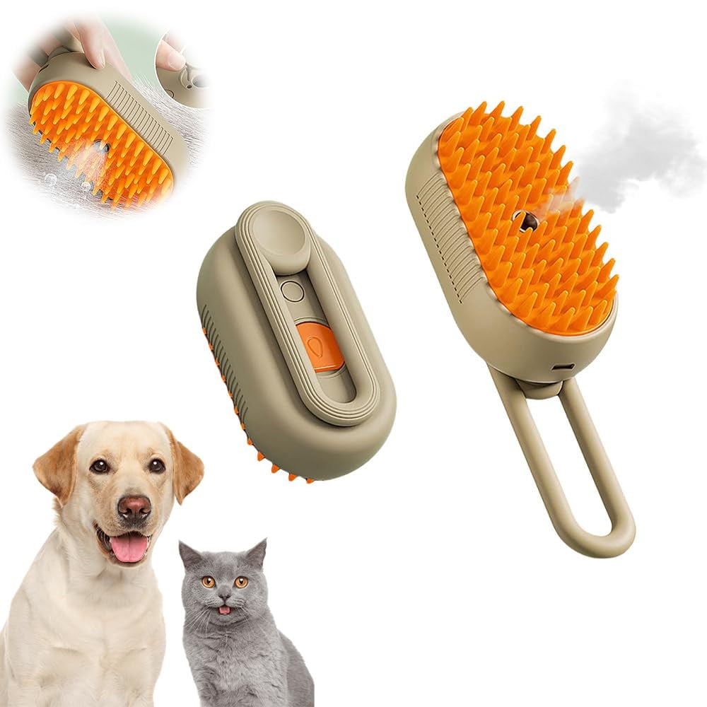 Pet Steam Groomer Brush, Defur Comb for Cats Dogs, 2025 New 3 in 1 ...