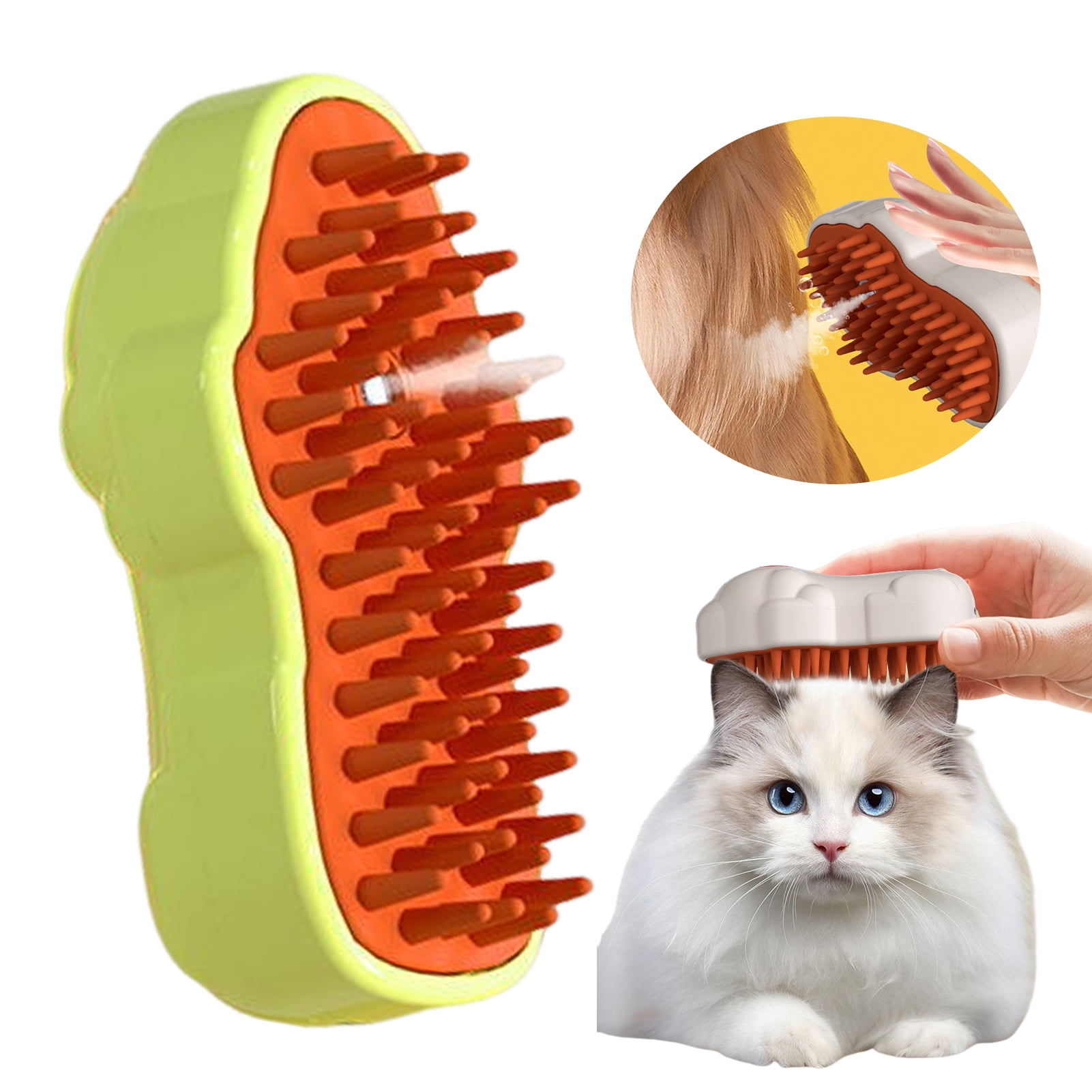Pet Steamy Brush Electric Steamer Spray Massage Brush Dog Cat Tangled ...