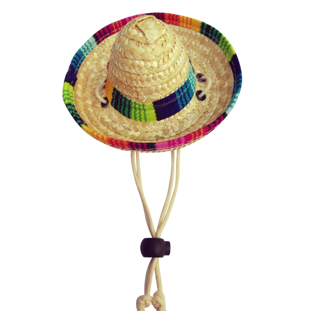 Pet Straw Hat Funny Mexican Sombrero Cap Party Decorations for Birthday ...