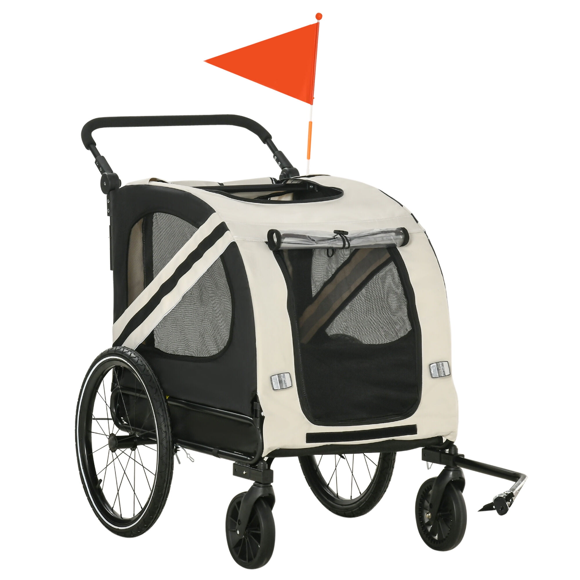 Pet Strollers Aosom 2-in-1 Pet Bike Trailer for Small Dogs, Road ...