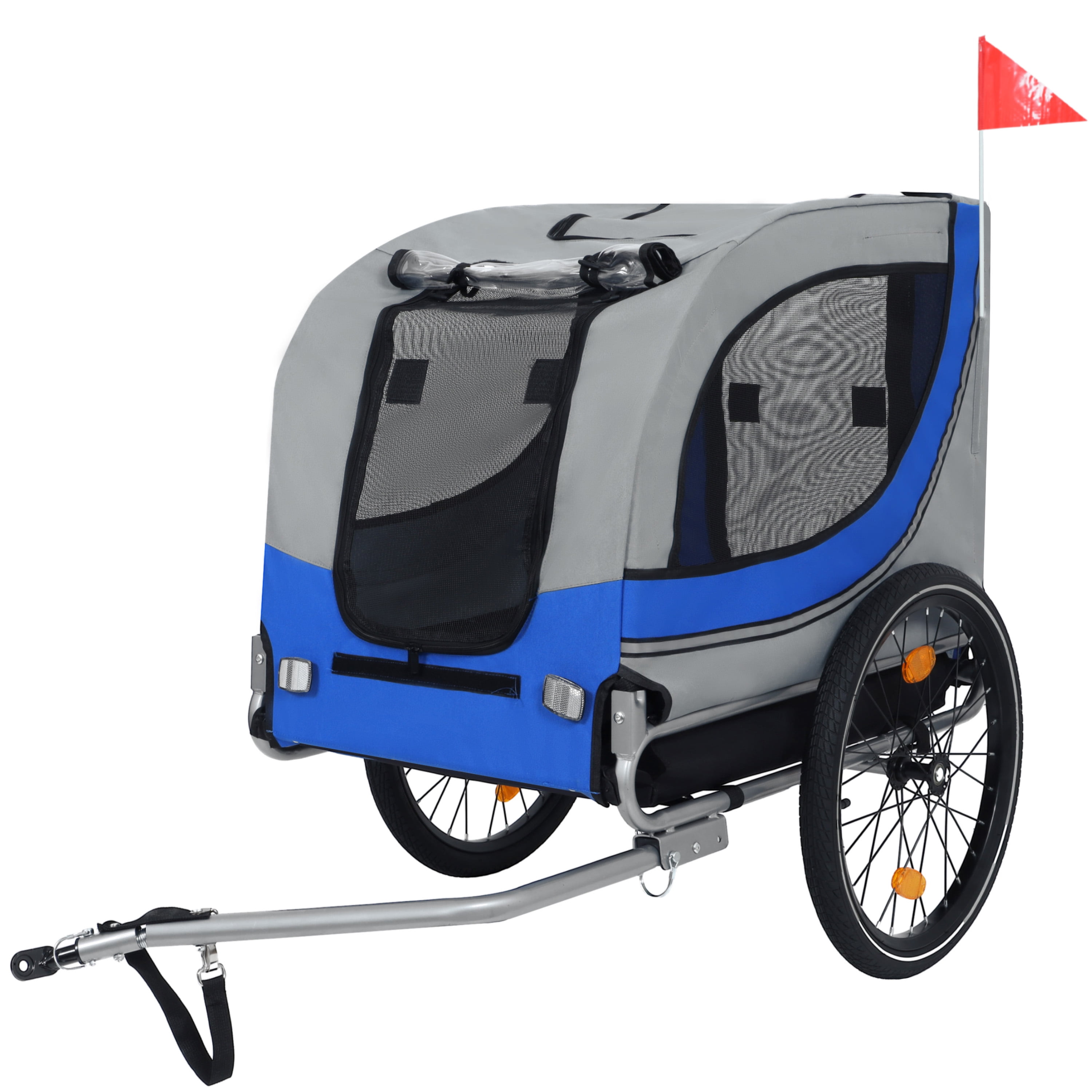 Pet Strollers Large Folding Bike Trailer for Dogs – 66LB Capacity All ...