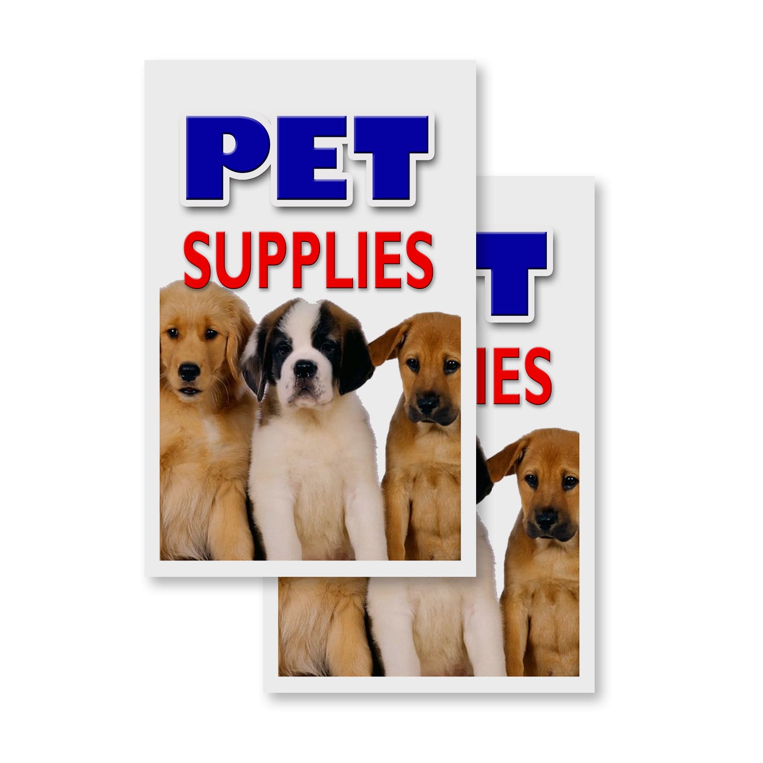 Pet Supplies (2-PACK) 24" x 36" Vinyl Decals | Sign Insert Peel & Stick ...