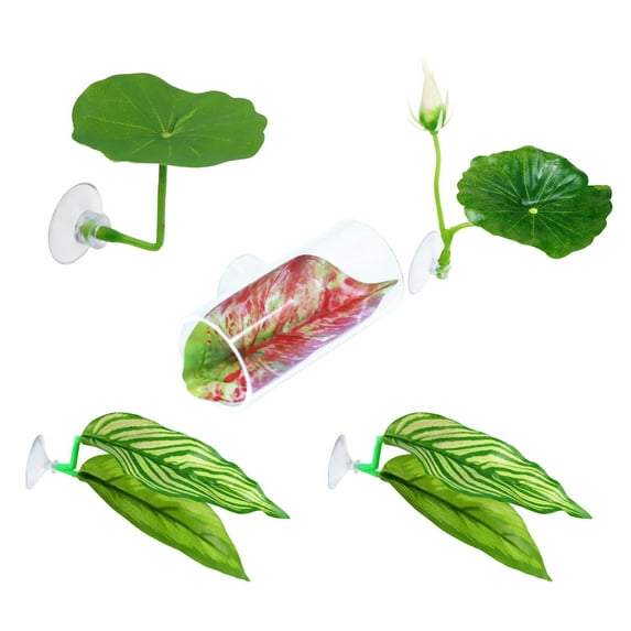 Pet Supplies 5 Piece Fish Tank Accessories Set and Resting Leaves ...