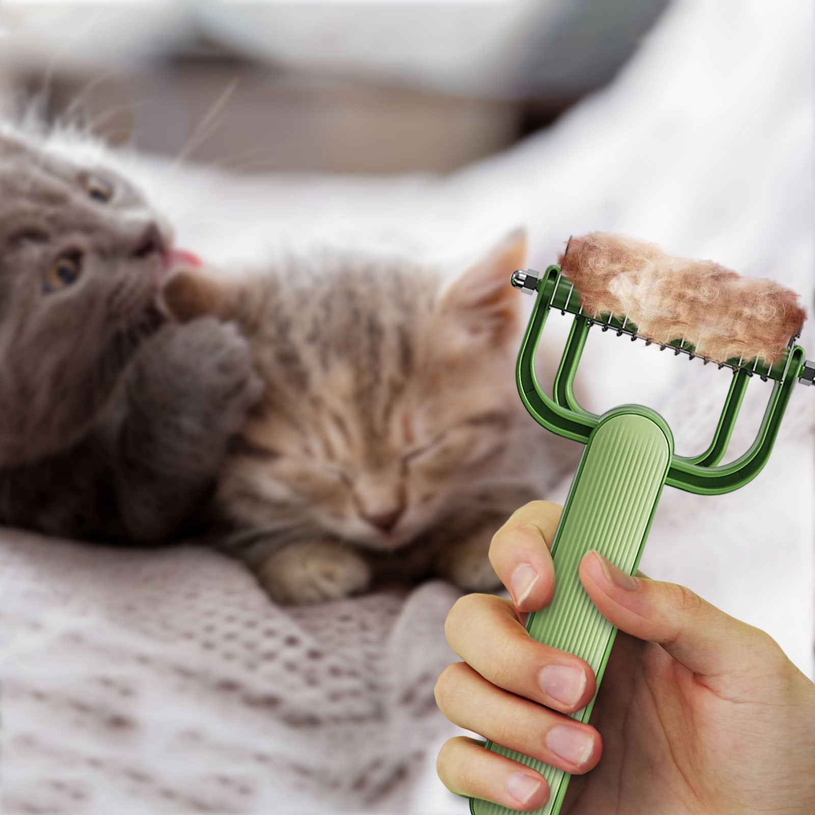 Pet Supplies Double Dematting Comb Dehairing Tool for Grooming of ...