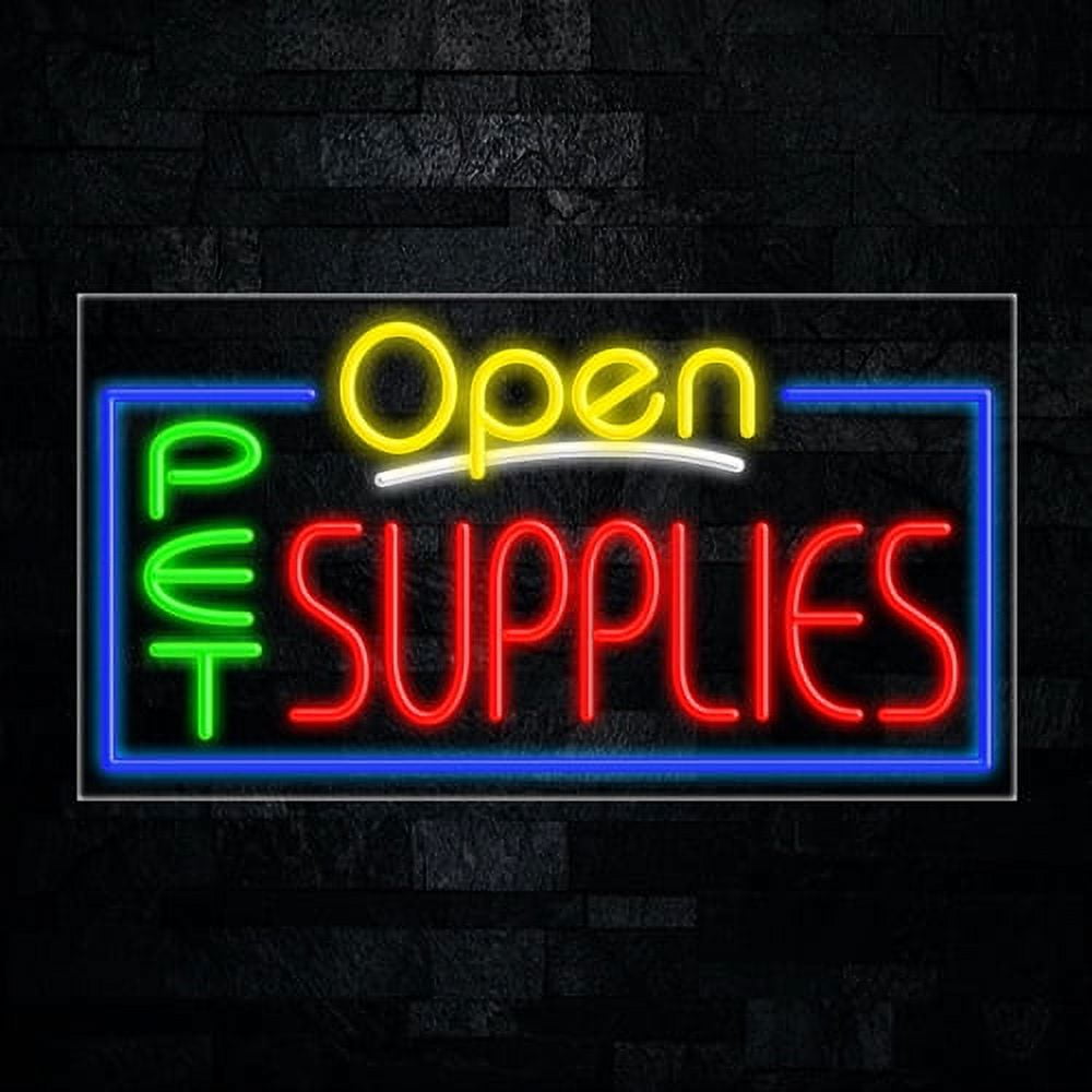 Pet Supplies LED Neon Sign 33"L x 18"H #35825 - Walmart.com
