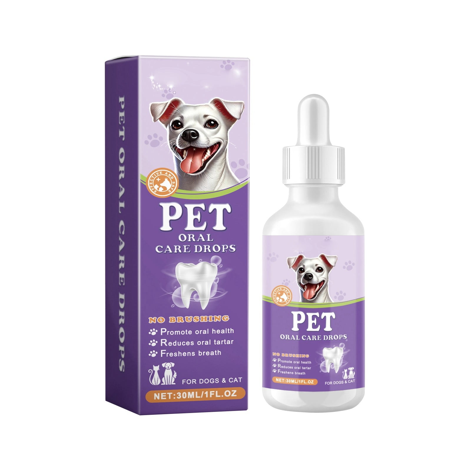 Pet Supplies Natural Oral Care Pet Breath Drops for Gum Health and ...