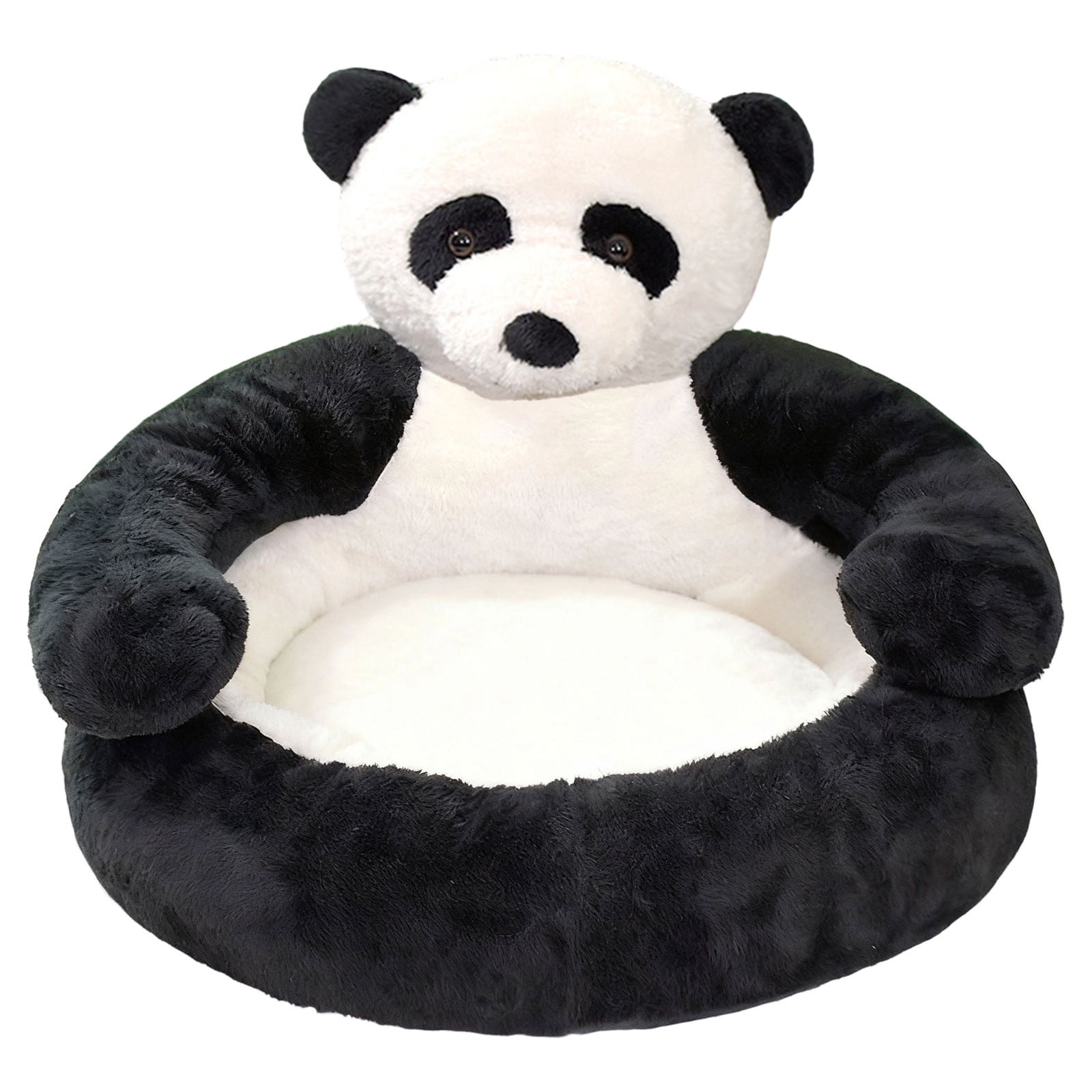Pet Supplies Panda Bed With Arms Cozy Washable Cuddler for Indoor Cats ...