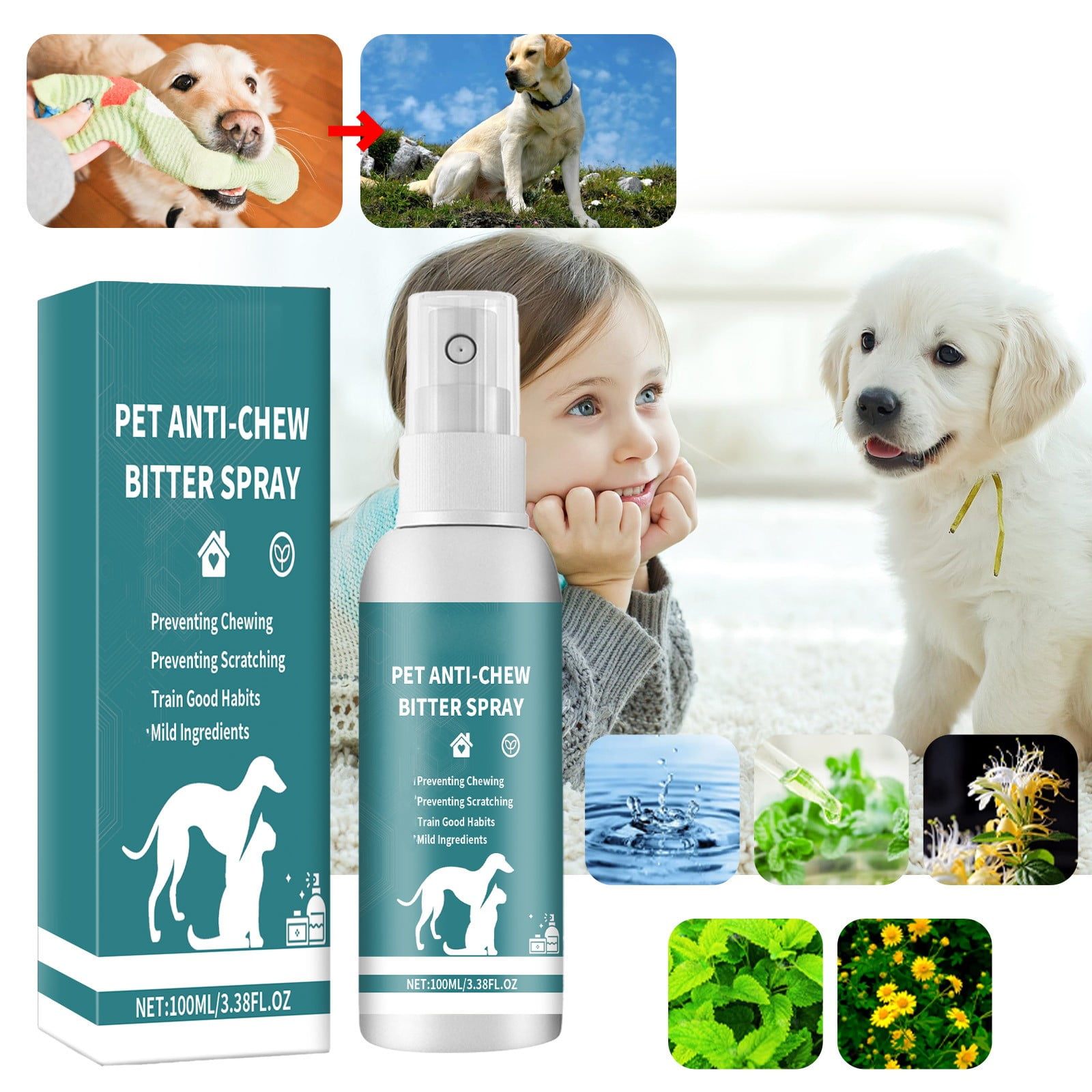 Pet Supplies,Pet Corrective Chewing Spray For Cat And Dog Scratching ...