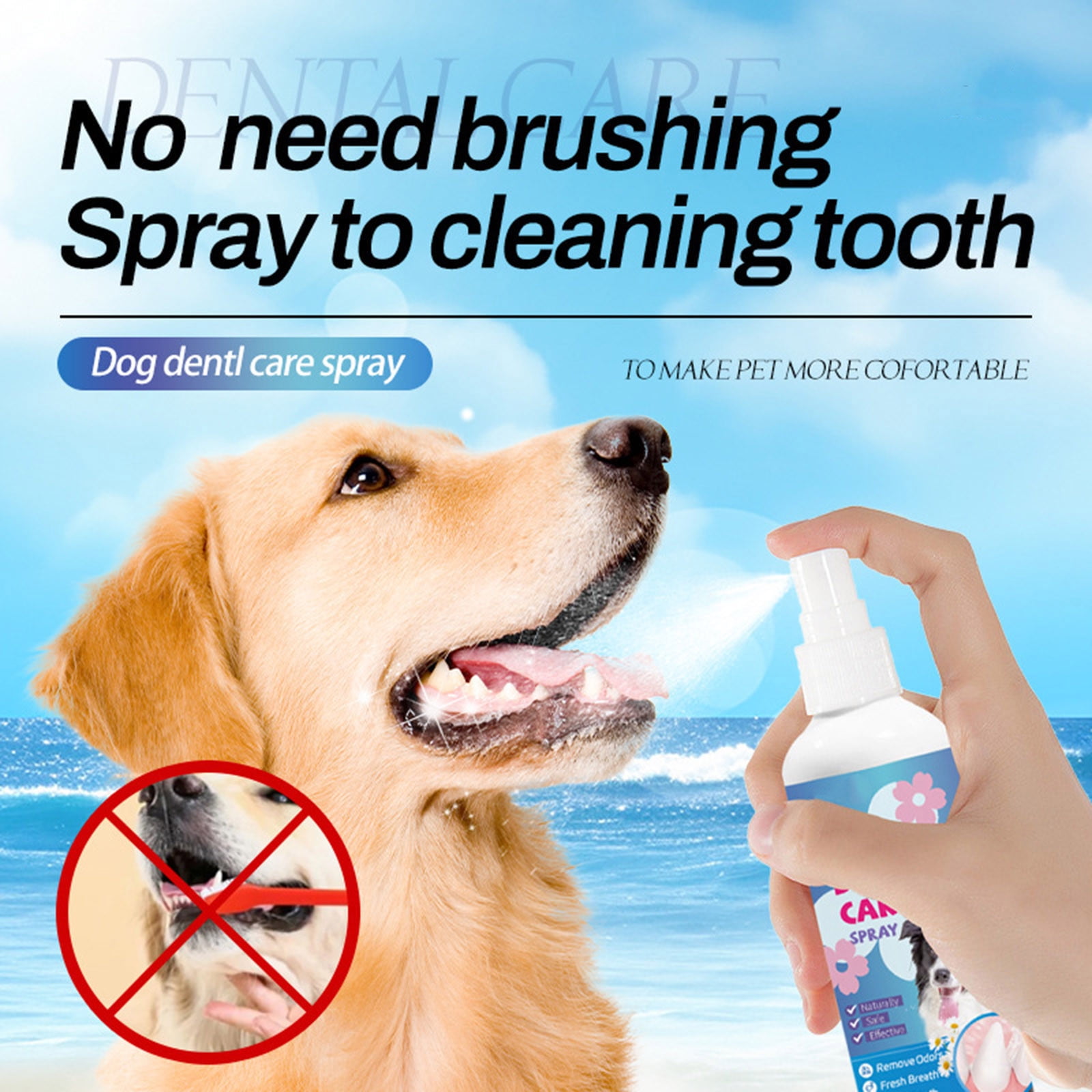 Pet Supplies - Pet Mouth Spray Breath Fresher Dog Mouth Tooth Cleaning ...