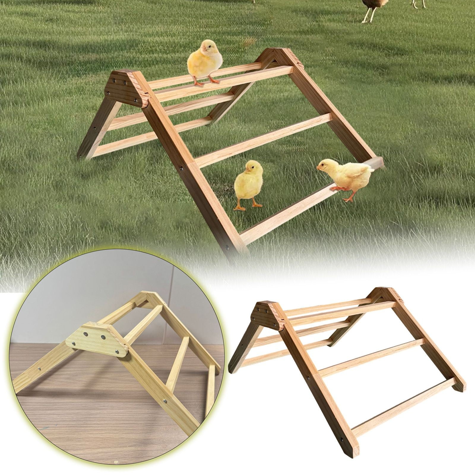 Portable Detachable Chicken Stand Durable Wood Pet Roosting Platform ...