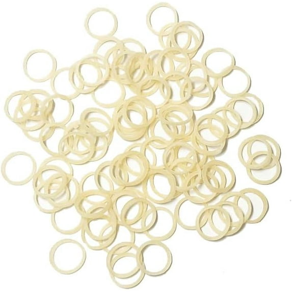 Pet Supply 200 Pack Tiny Rubber Bands Dog Hair Ties.3/8" Ivory Hair ...