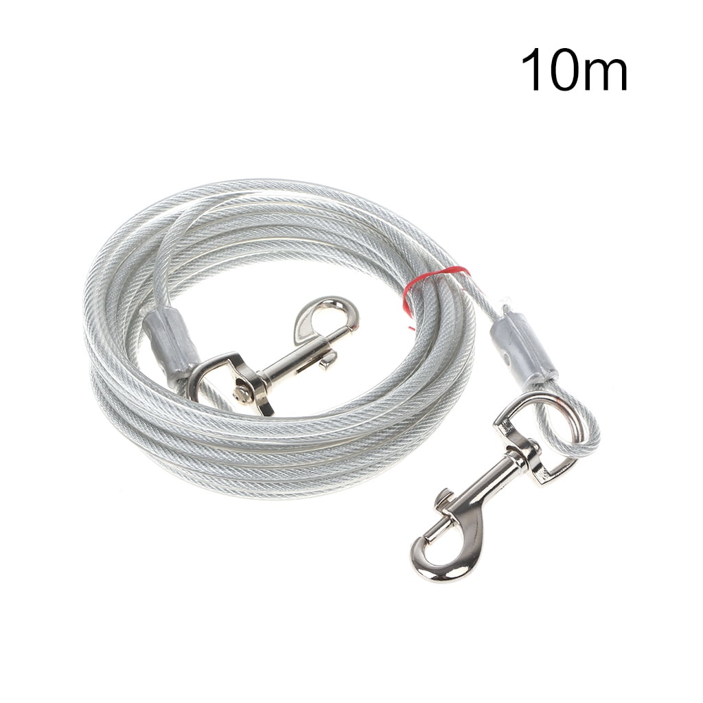 Pet Tie-out Leash Heavy Duty Steel Wire Metal Chain Dog Lead Line ...