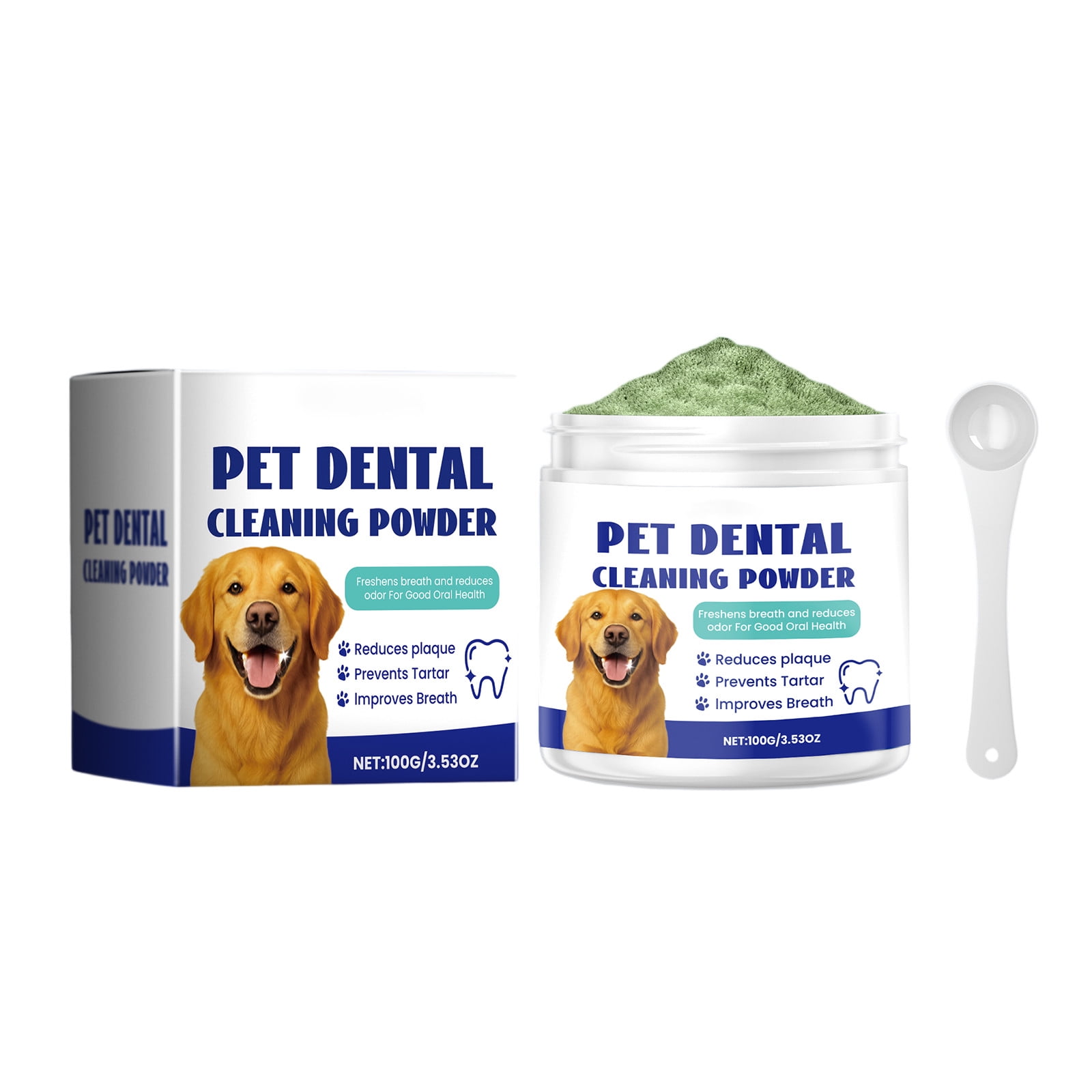 Pet Tooth Cleaning Powder,Suitable for Dogs,Improves Bad Breath,Reduces ...