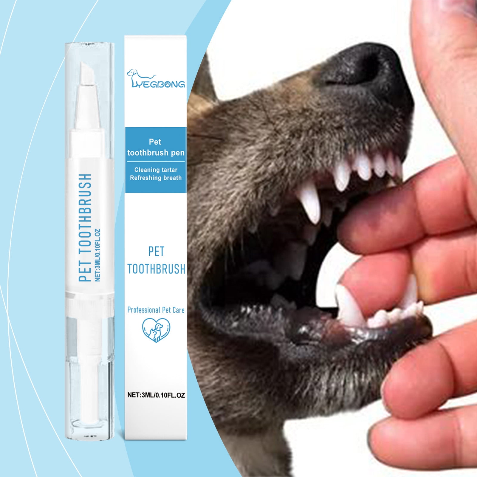 Pet Toothbrush Pen for Dogs and Cats, Natural Plant-Based Teeth Cleaner ...