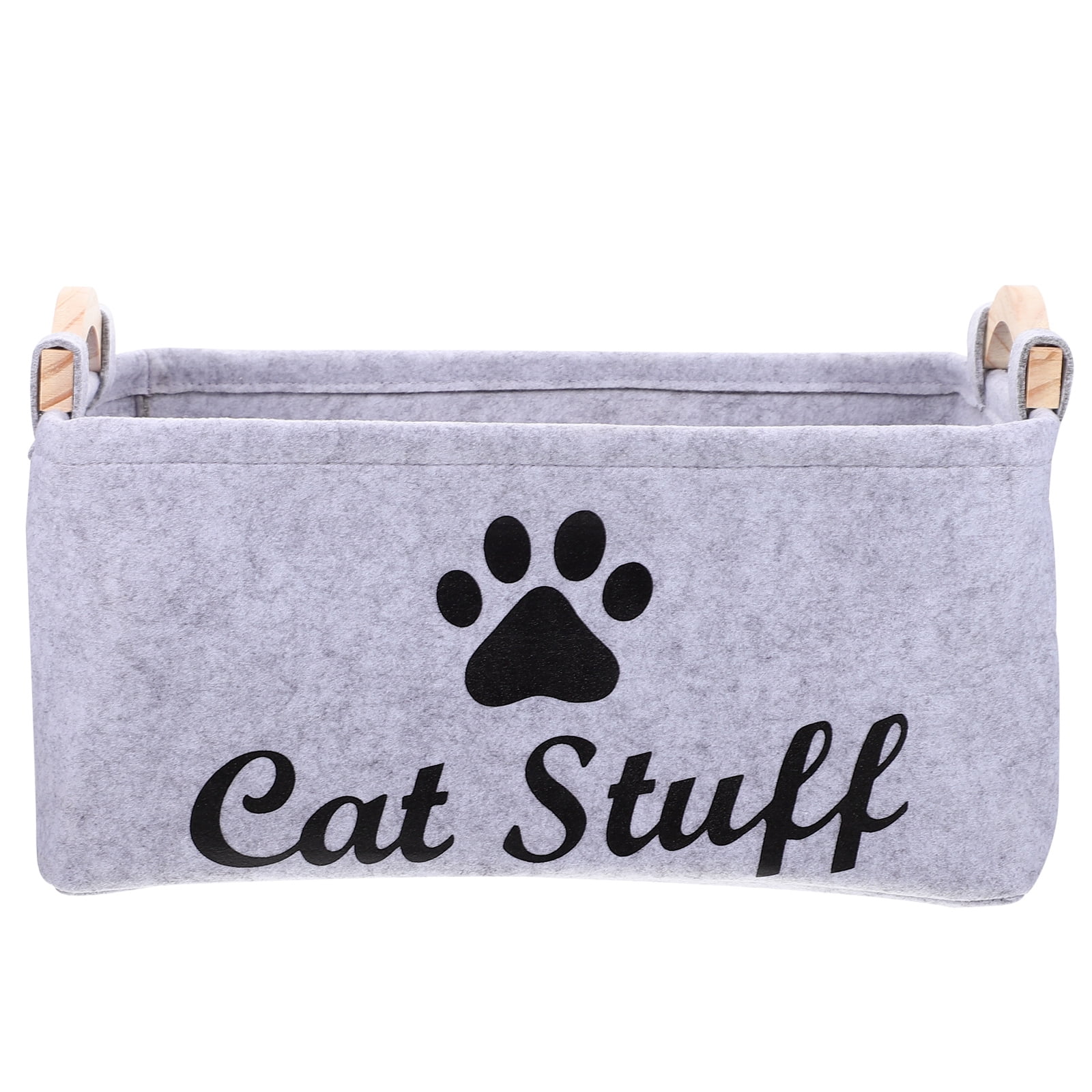 Pet Toy Storage Bin Dog Cat Accessory Felt Basket Organizer Container ...